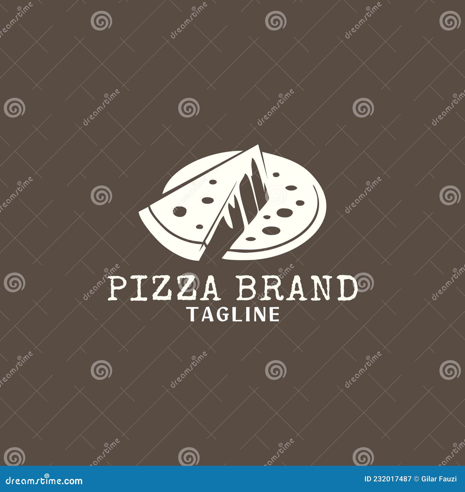 Simple Pizza Vector Illustration Isolated On Red Background ...