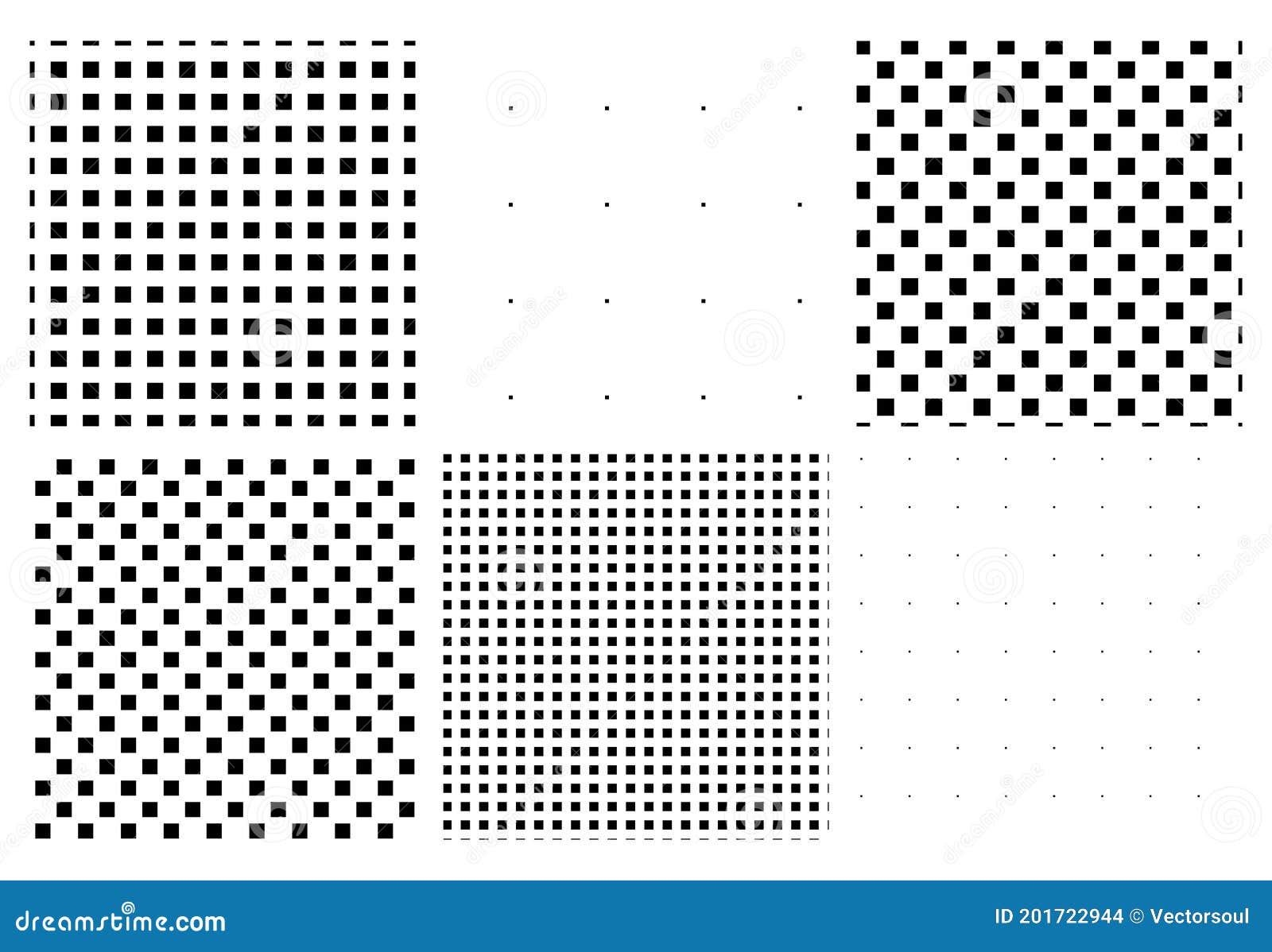 Simple, Plain Squares Repeatable, Seamless Background, Pattern Set ...