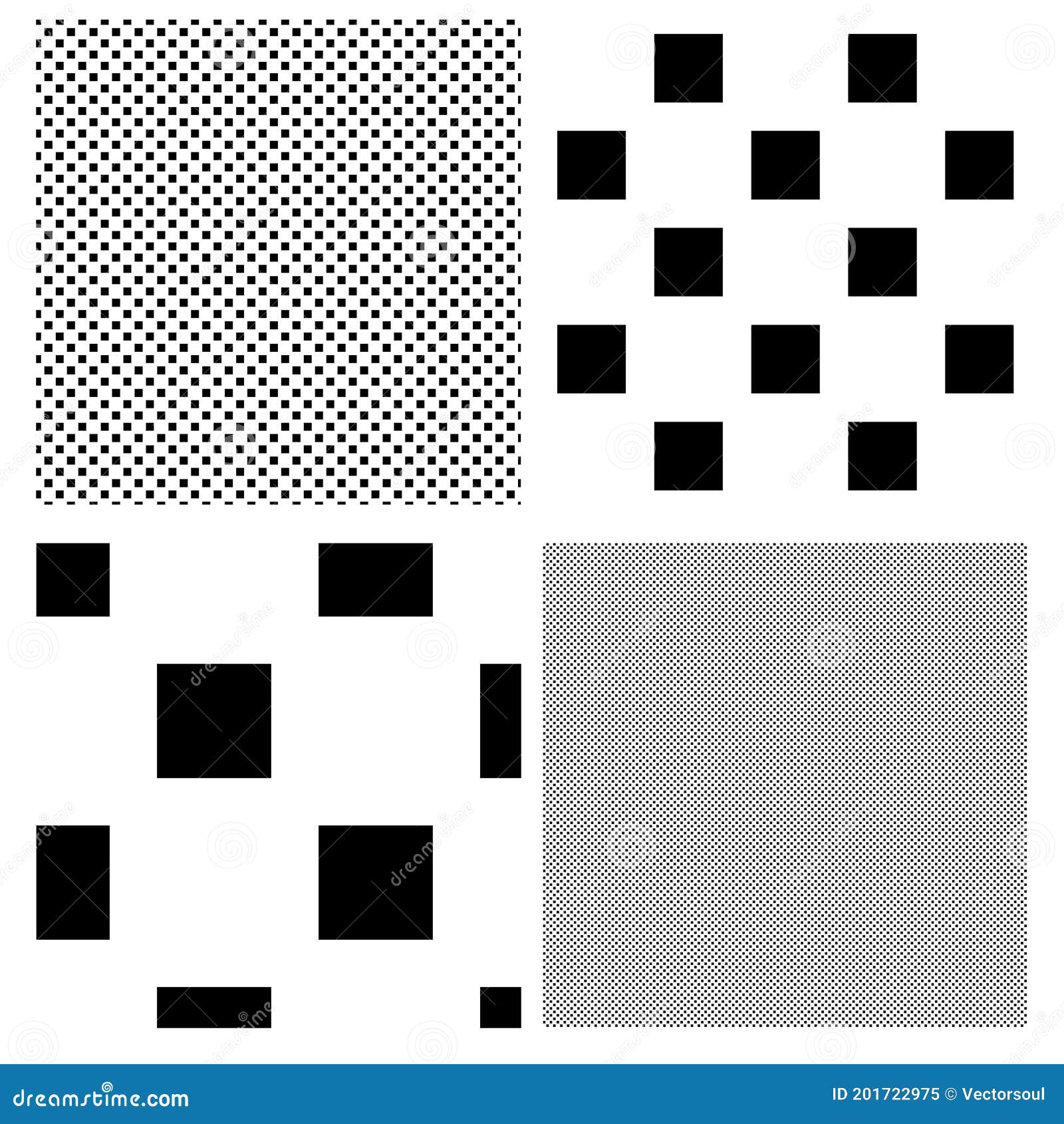 Simple, Plain Squares Repeatable, Seamless Background, Pattern Set ...
