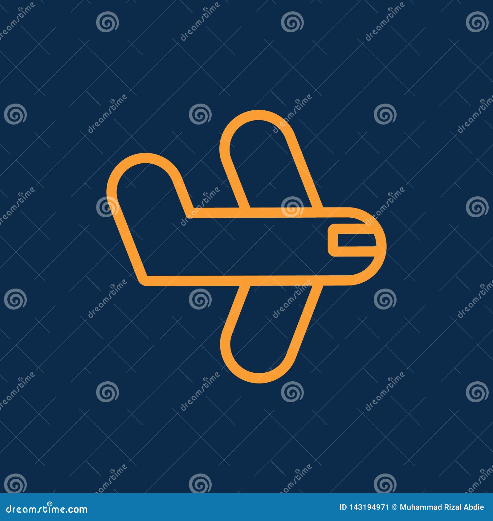 Simple Plane Logistic Transportation Line Icon Stock Vector ...