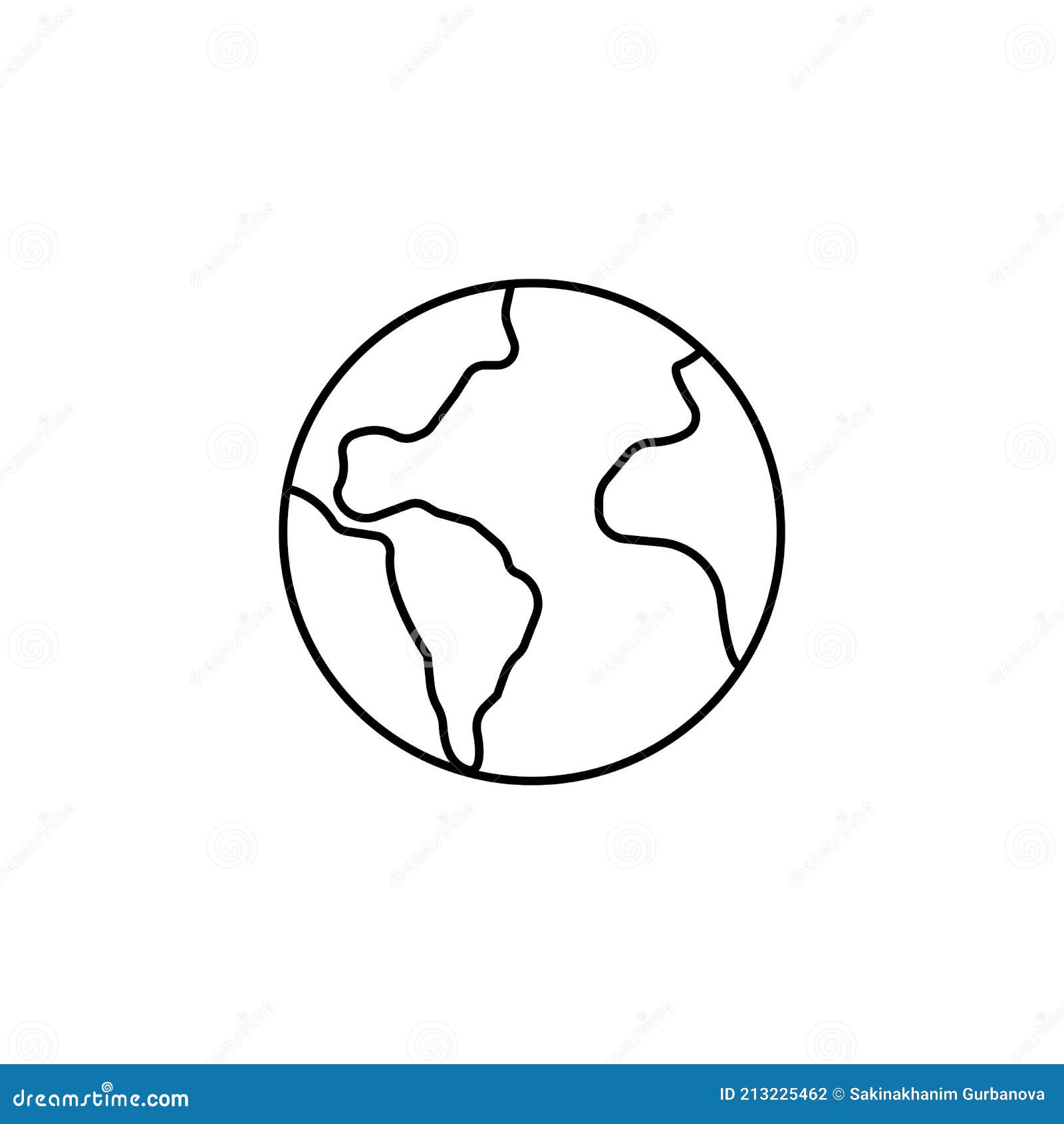 Simple Planet Earth Vector Illustration In Flat Cartoon Style. Global ...