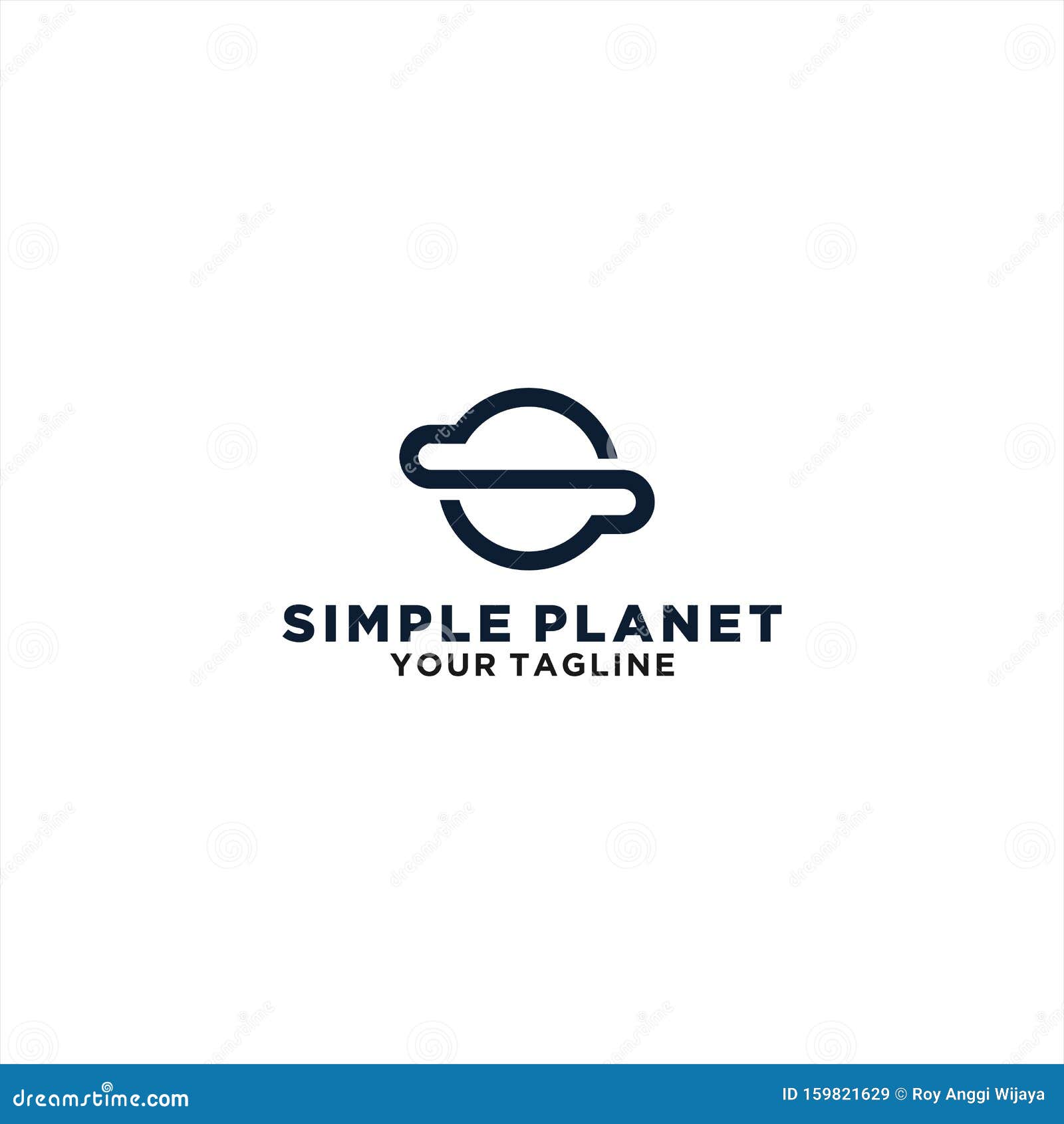 Simple Planet Logo Design Template Stock Vector - Illustration of color ...