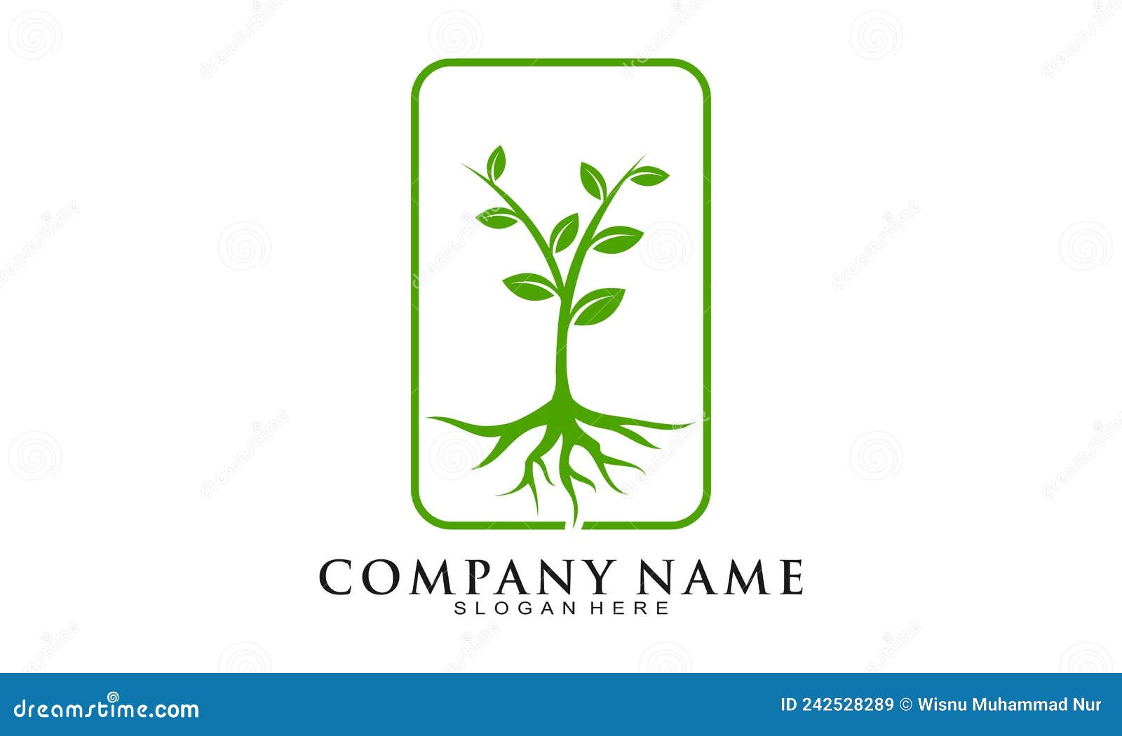 Simple Plant with Root Vector Logo Stock Vector - Illustration of ...