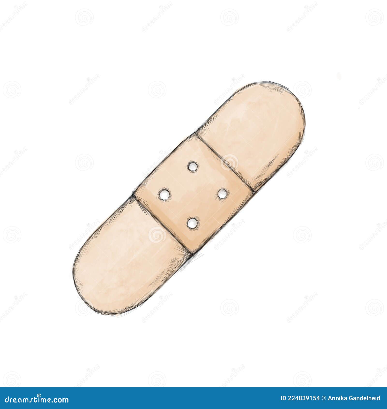 Simple Plaster on a White Background Stock Illustration - Illustration ...