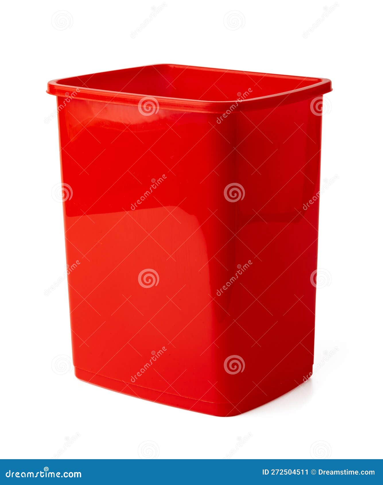 Simple Plastic Trash Can Isolated on White Background Stock Image ...