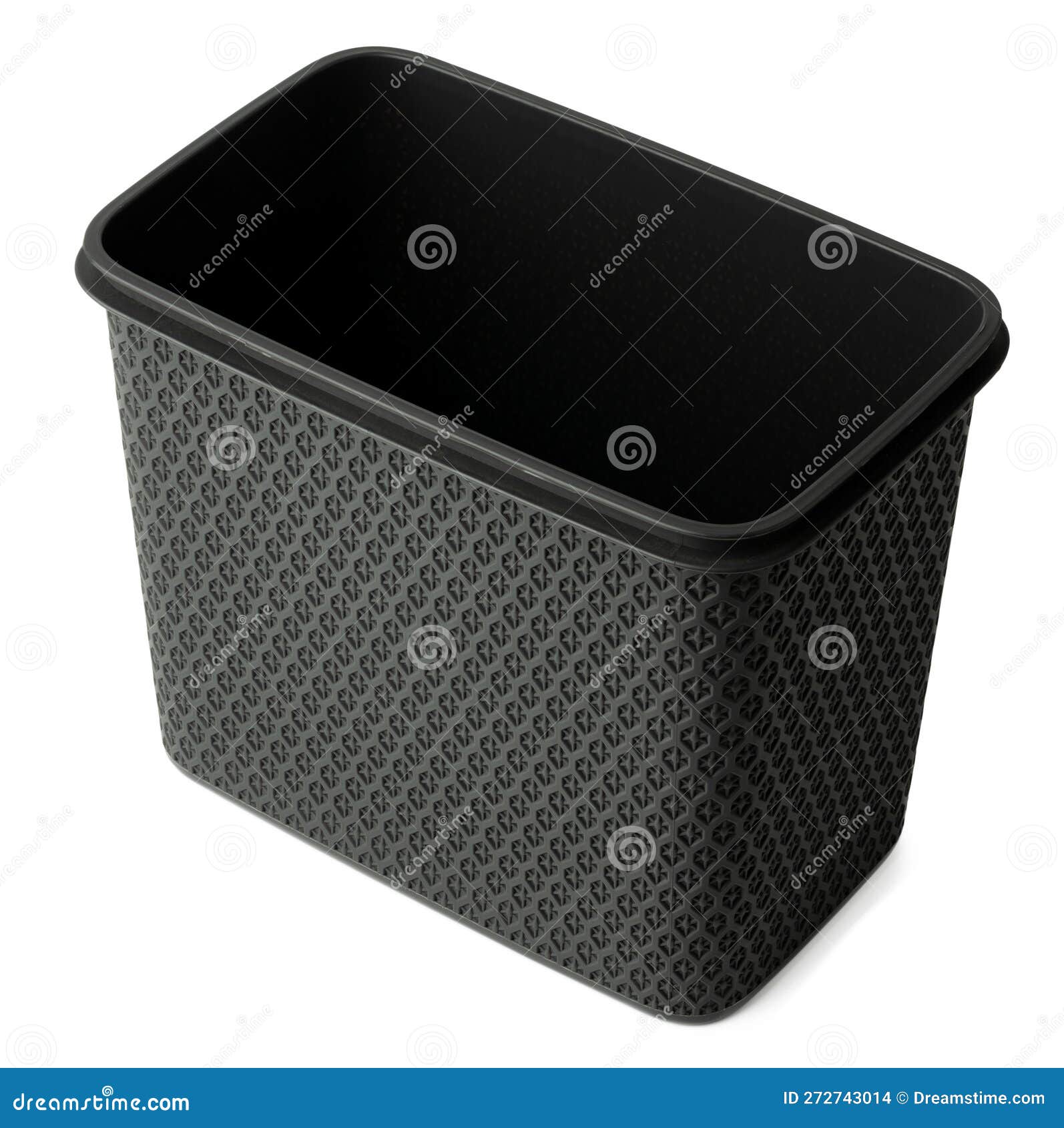 Simple Plastic Trash Can Isolated on White Background Stock Photo ...