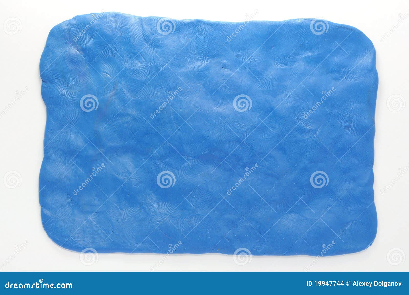 Plasticine Blue Lump Isolated On White Background Stock Photography ...