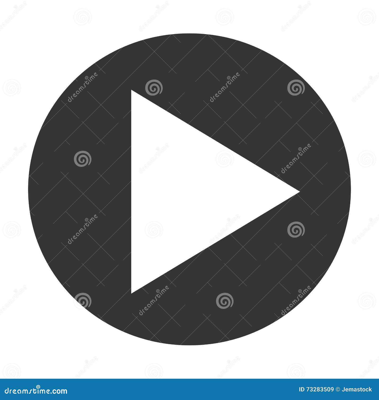 Simple play button stock illustration. Illustration of start - 73283509