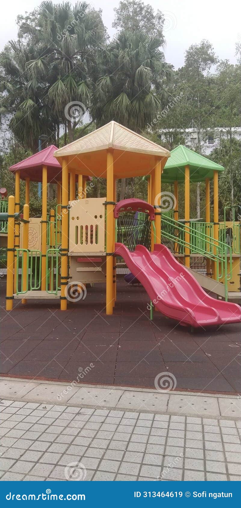 Simple Play Ground for Children on the Park Stock Image - Image of ...