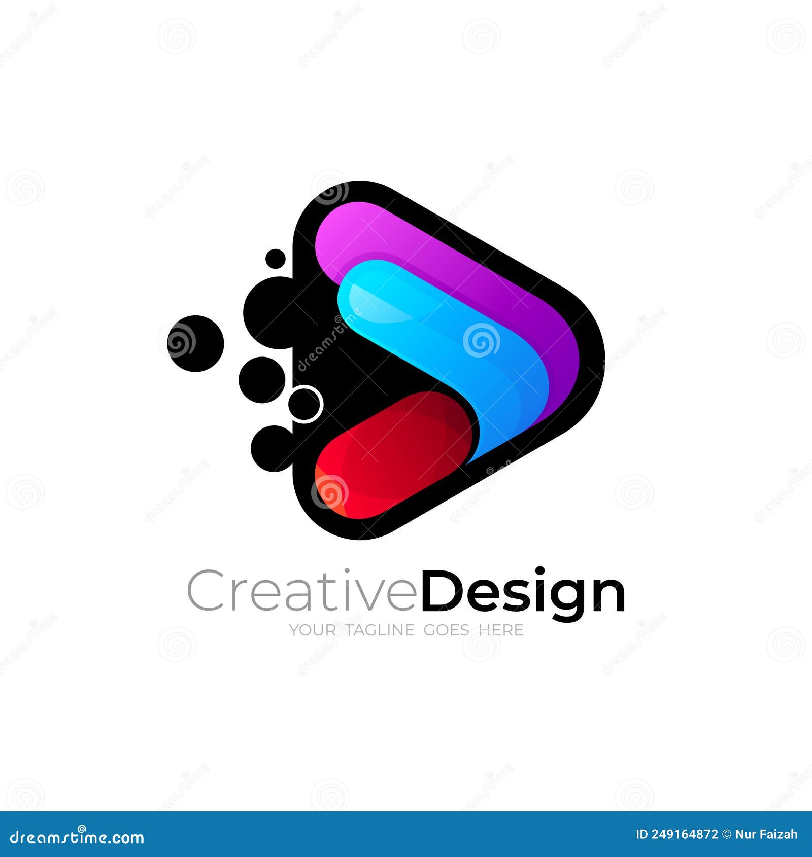Simple Play Logo with Audio Design Technology Stock Vector ...