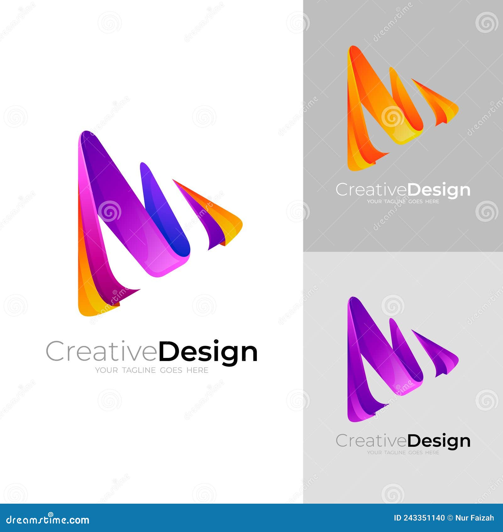 Simple Play Logo and Colorful Design Technology Stock Vector ...