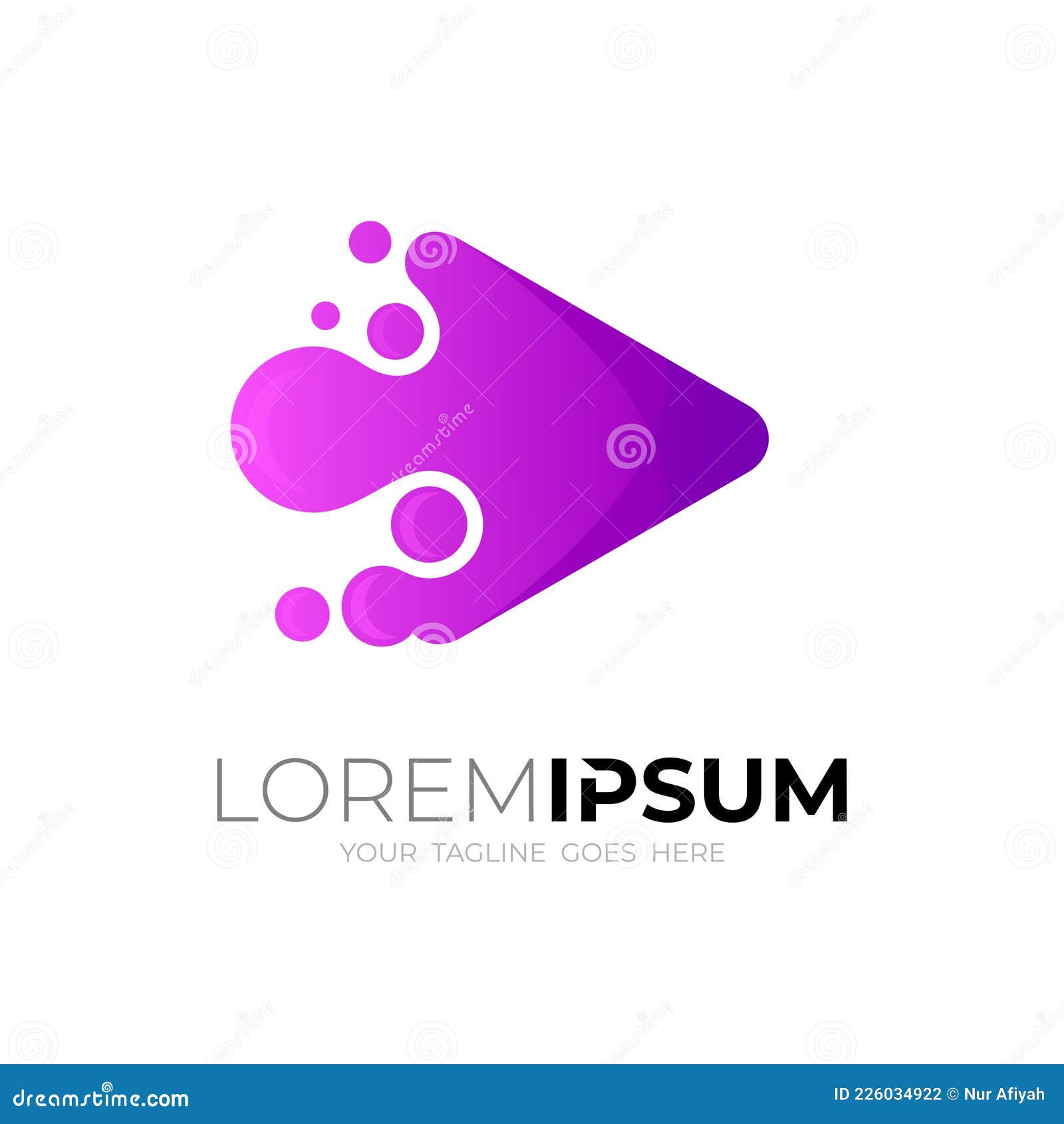 Simple Play Logo and Water Drop Design Vector Stock Vector ...