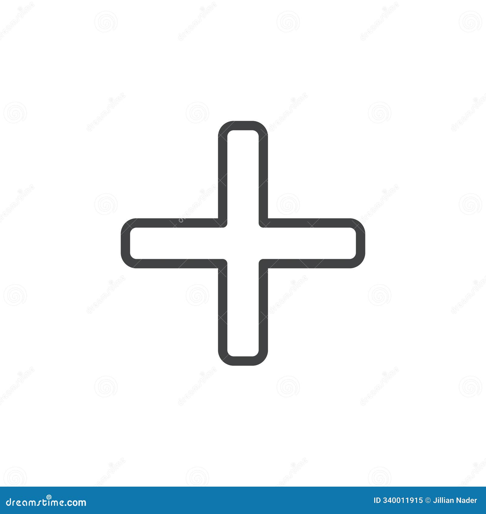 Simple Plus Sign Icon Symbolizing Addition or Increase Stock ...