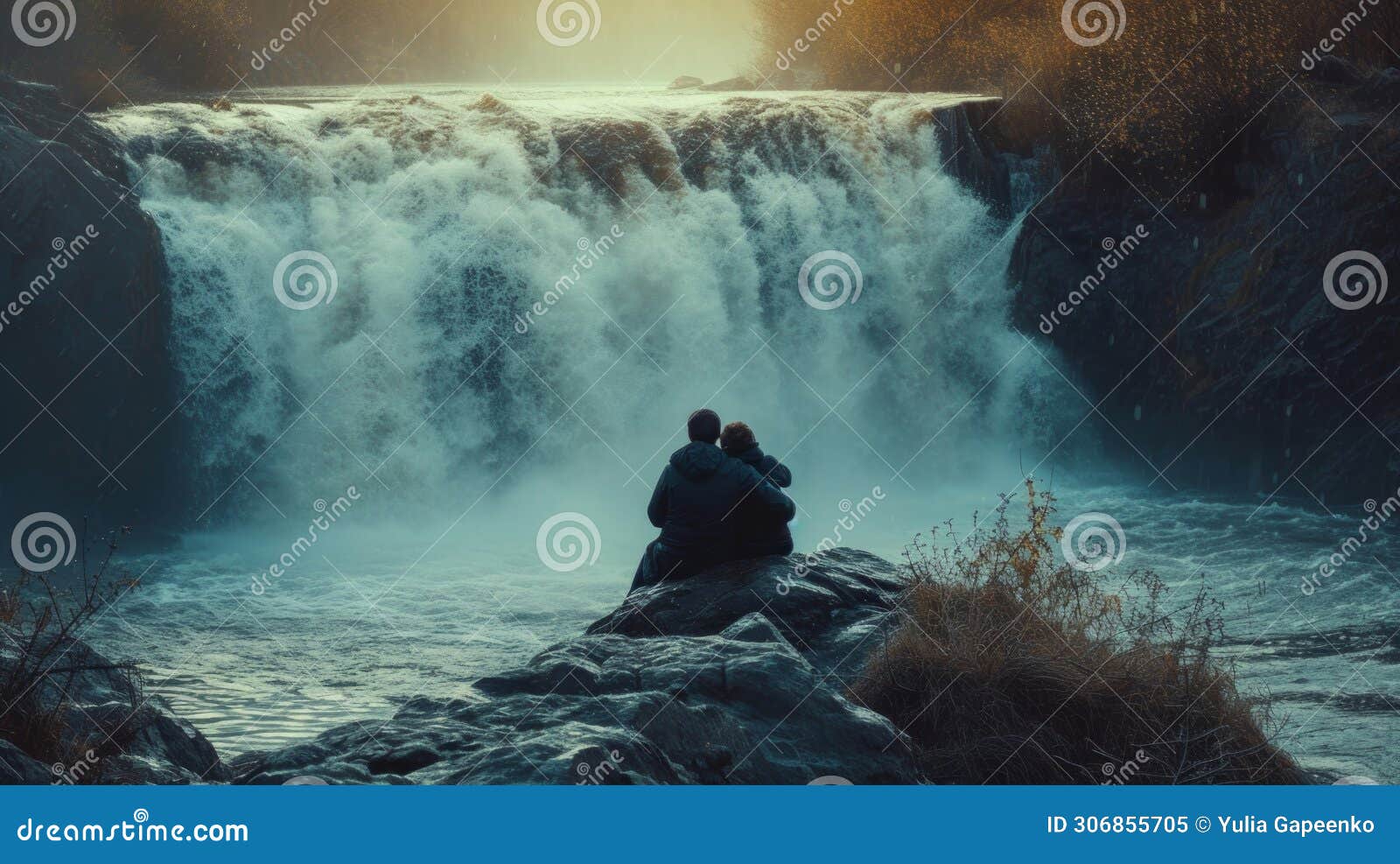 Simple yet Poignant Image Featuring a Waterfall Scene Embraced by a ...