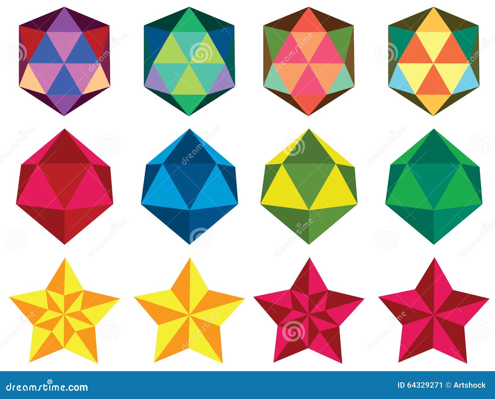 Simple Polygon Objects stock illustration. Illustration of regular ...