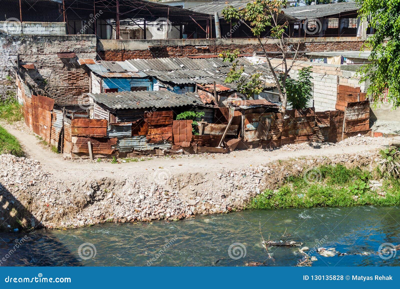 Poor Huts Of The Natives, Indonesian Poor House. Stock Image ...
