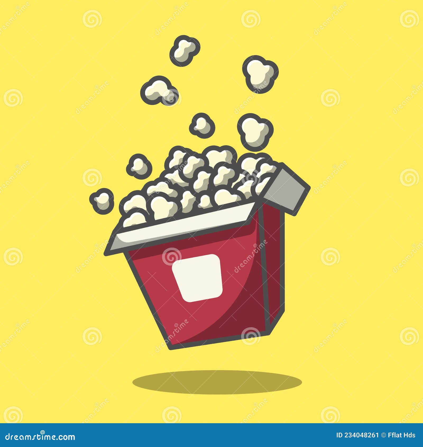 Simple Popcorn Vector Illustration Stock Vector - Illustration of ...