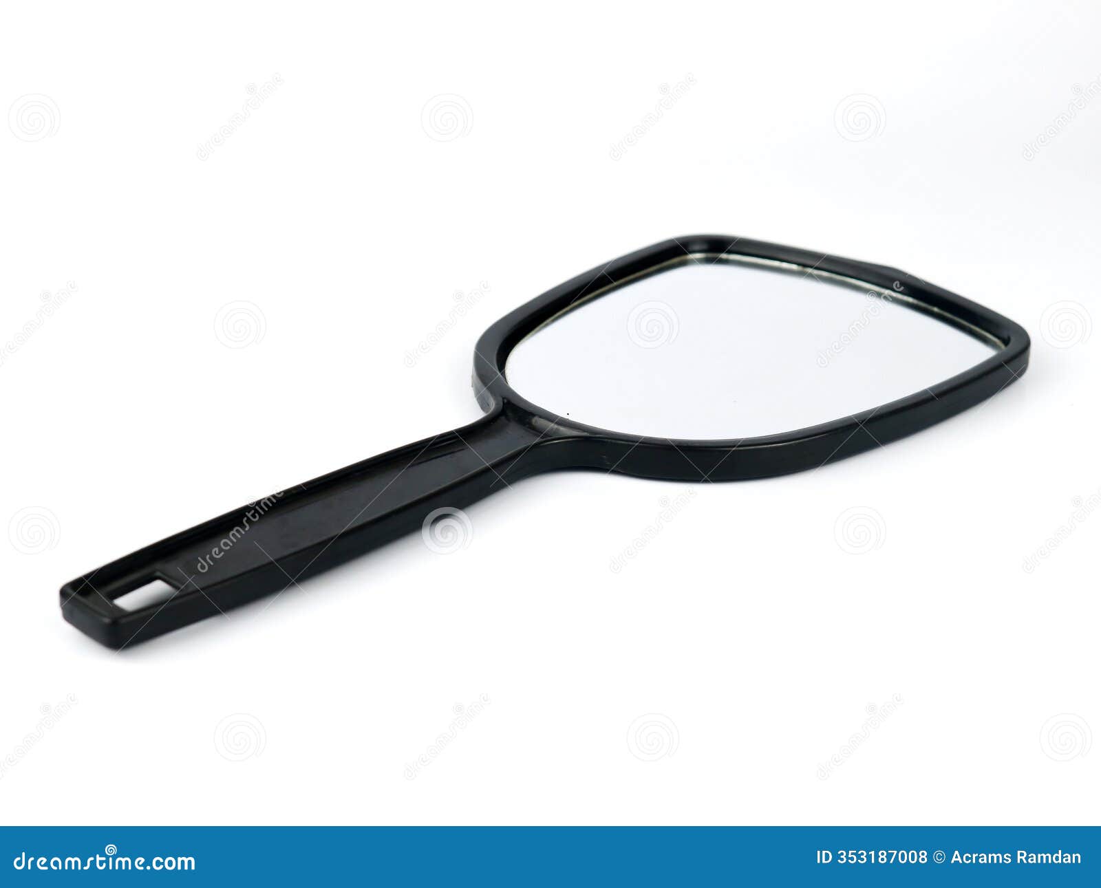 A Simple Portable Mirror Isolated on White Stock Photo - Image of ...