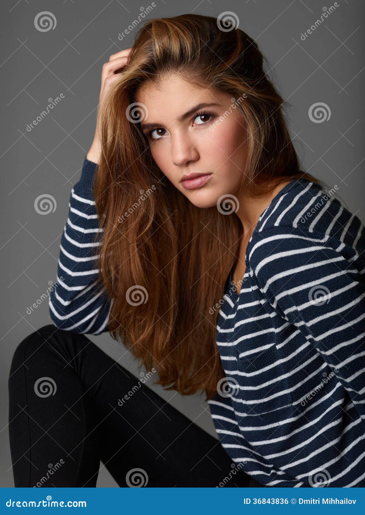 Simple Portrait of Beautiful Girl Stock Photo - Image of candid, figure ...