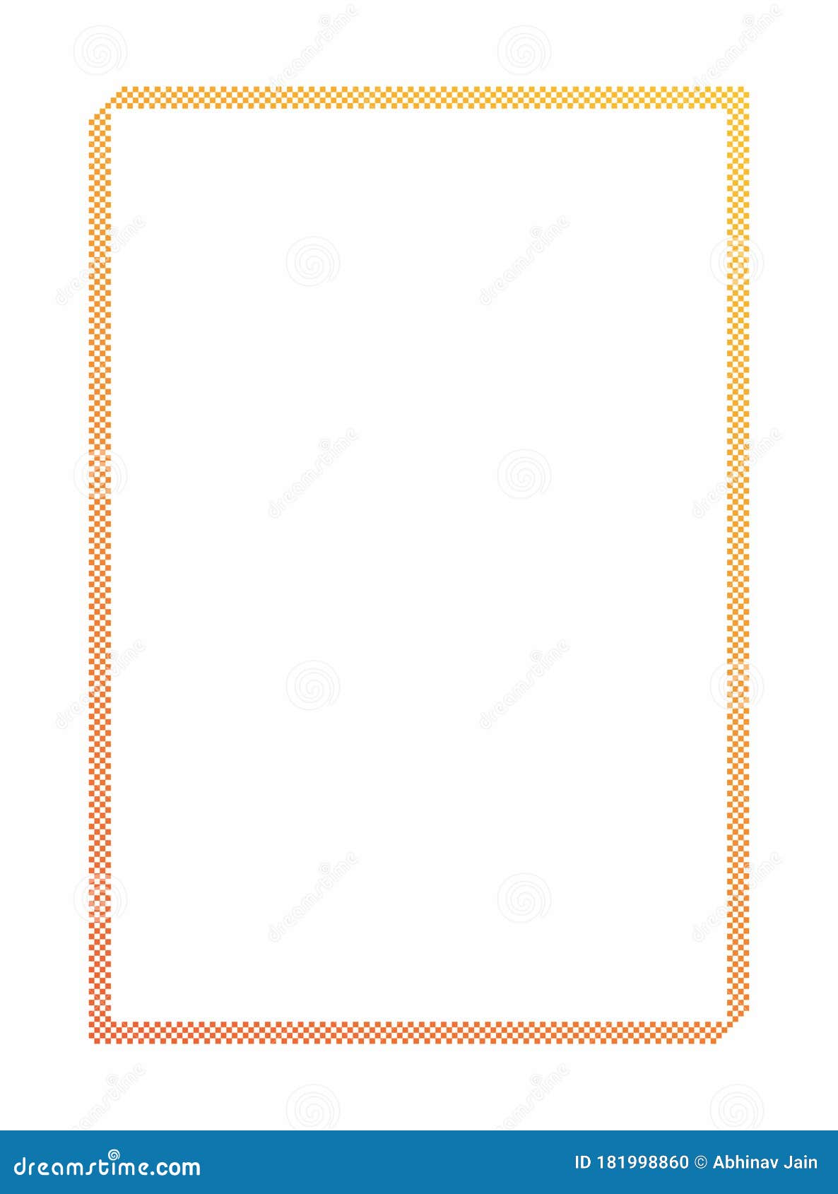 Simple Portrait Frame Design in Yellow or Golden Gradien Vector ...