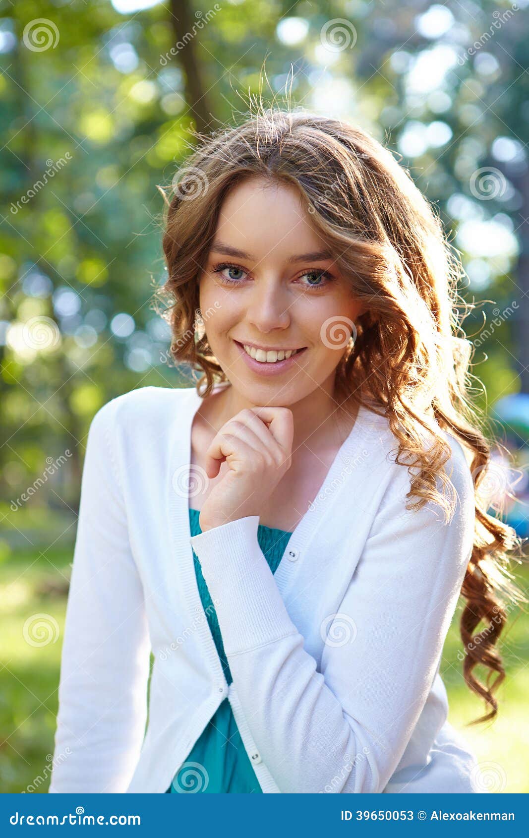 Simple Portrait of Young Woman. Stock Image - Image of caucasian, woman ...