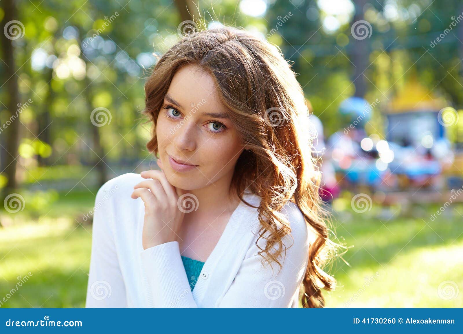 Simple Portrait of Young Woman. Stock Photo - Image of outdoors, woman ...