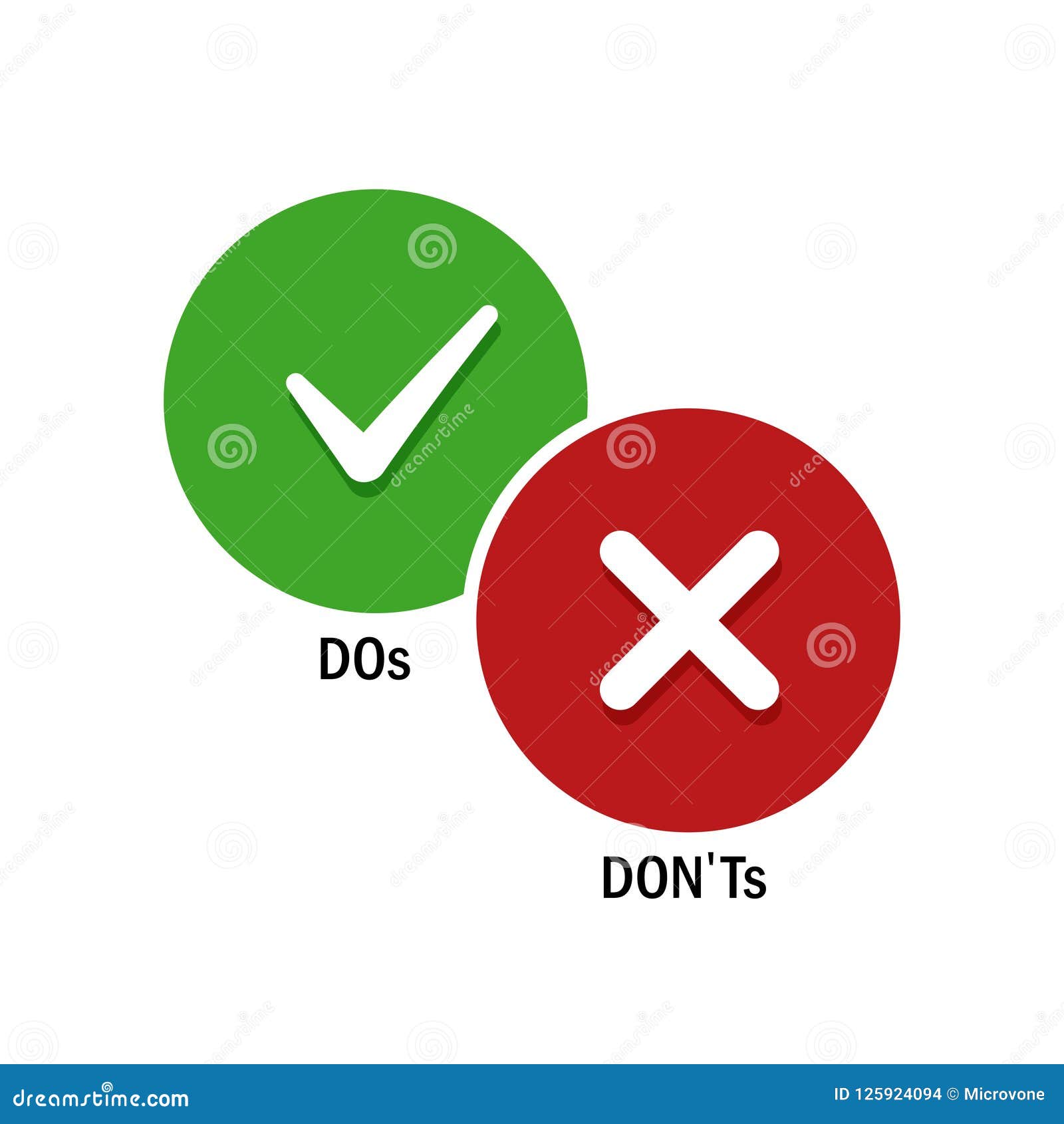 Simple Positive and Negative Symbols, DOs and DONTs Icons Stock Vector ... Simple Positive and Negative Symbols, DOs and DONTs Icons Stock Vector ...