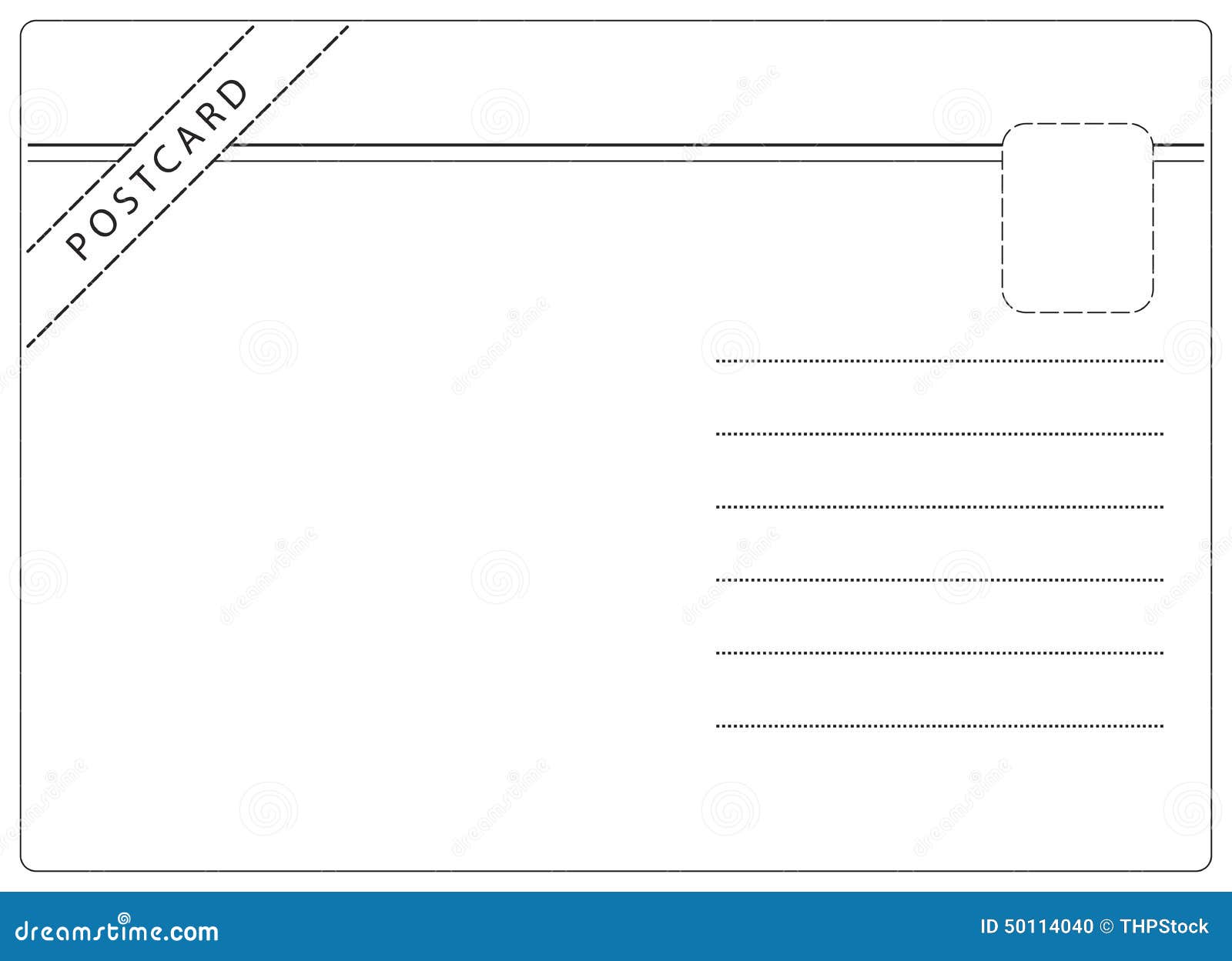 Simple Postcard Vector stock vector. Illustration of retro - 50114040