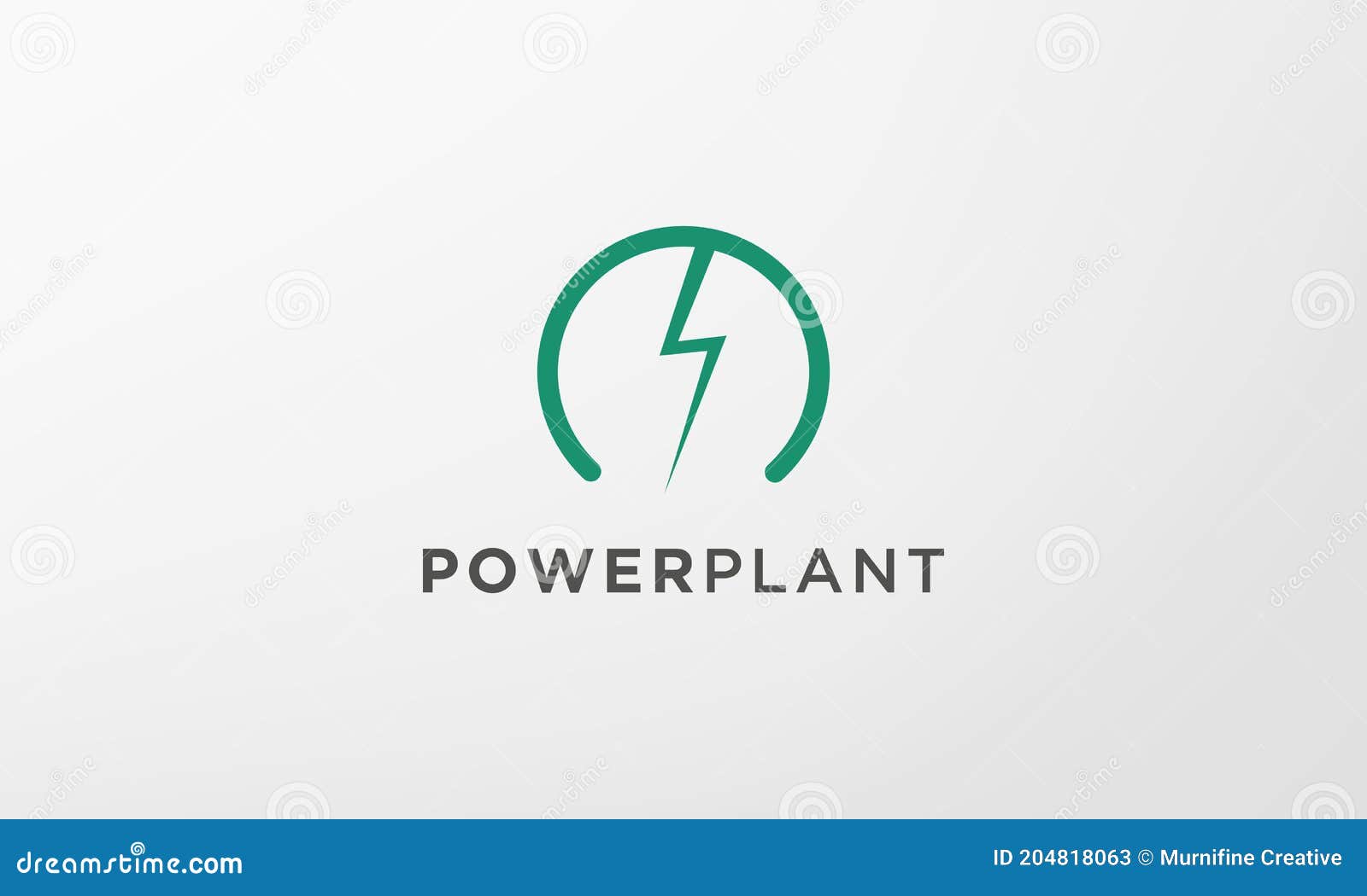 Simple Power Lightning Logo in Modern Style Stock Vector - Illustration ...