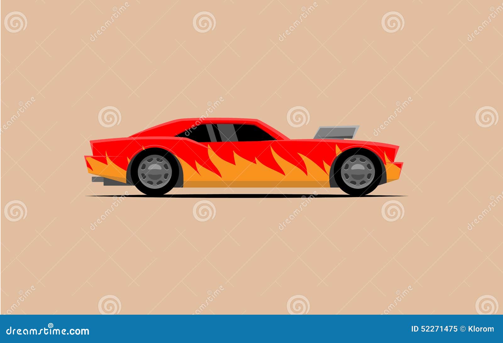 Simple Powerful Car with a Supercharger Stock Vector - Illustration of ...
