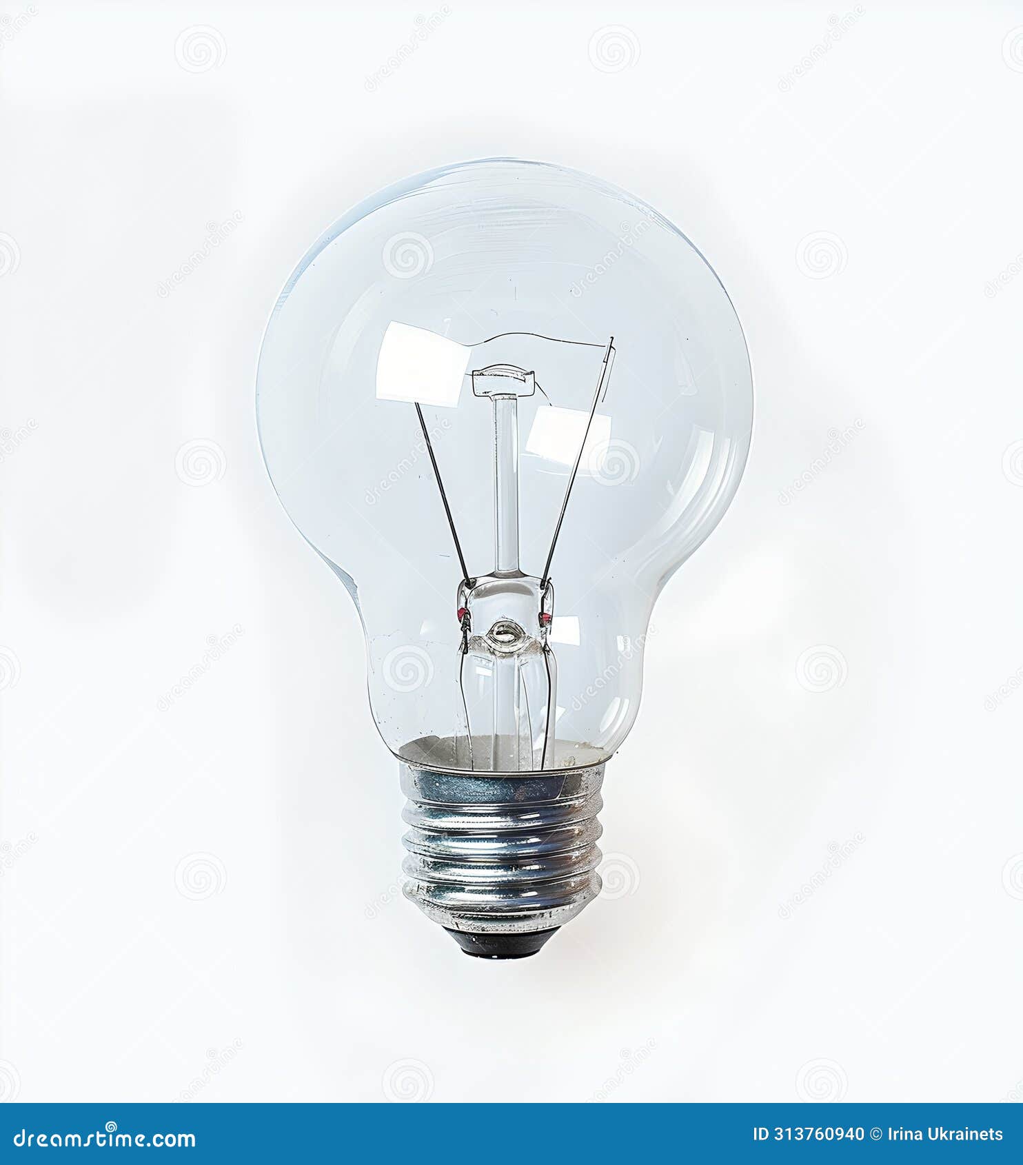 A Clear Light Bulb Against White Background. Simplicity and Clarity ...