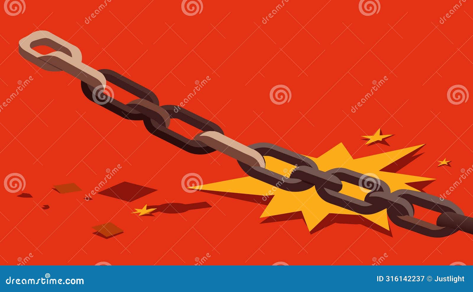 A Simple Yet Powerful Image Of A Broken Chain Lying On The Ground ...