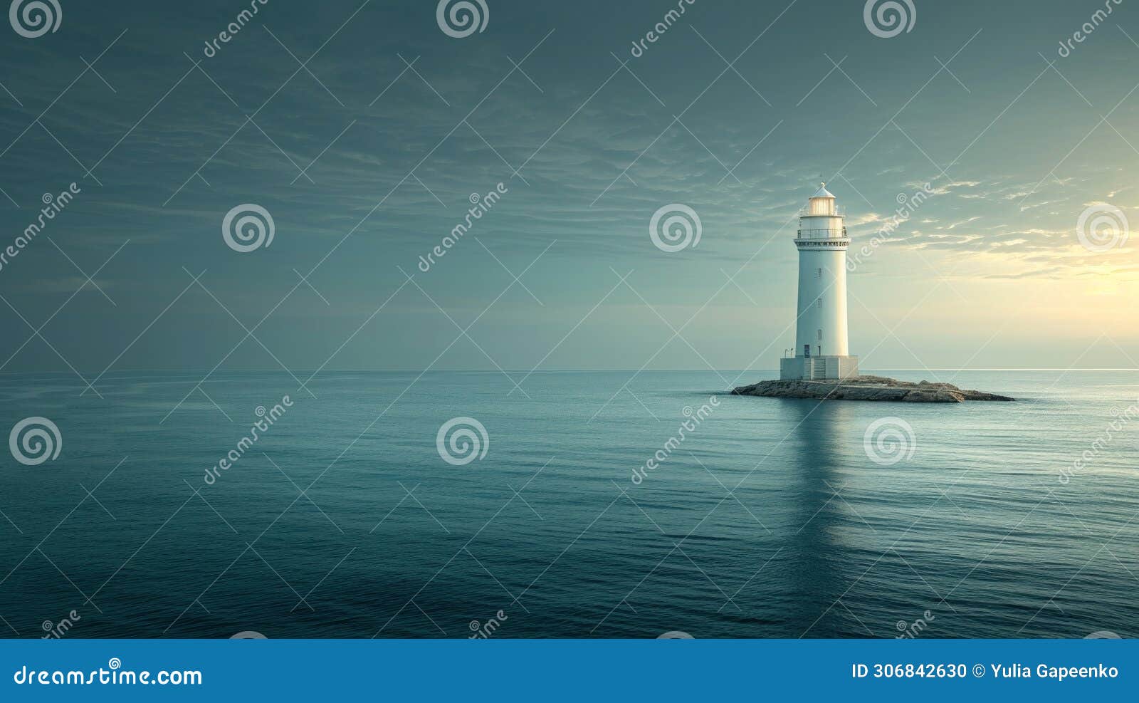 Simple yet Powerful Image Featuring a Lone Lighthouse Overlooking the ...
