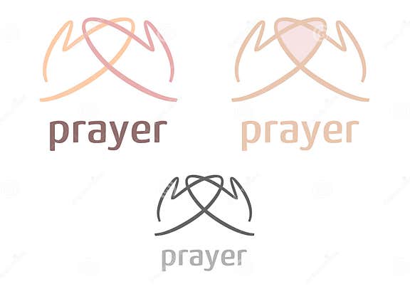 Simple prayer icon/logo stock vector. Illustration of symbolic - 18140809