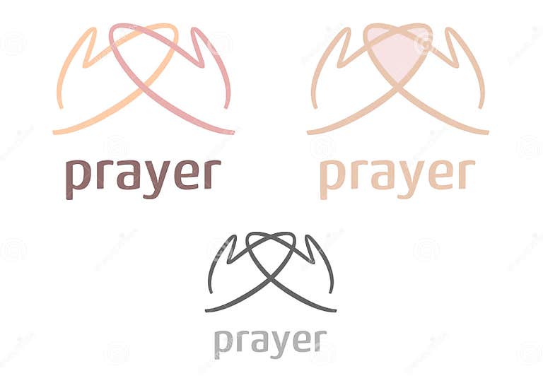 Simple prayer icon/logo stock vector. Illustration of symbolic - 18140809