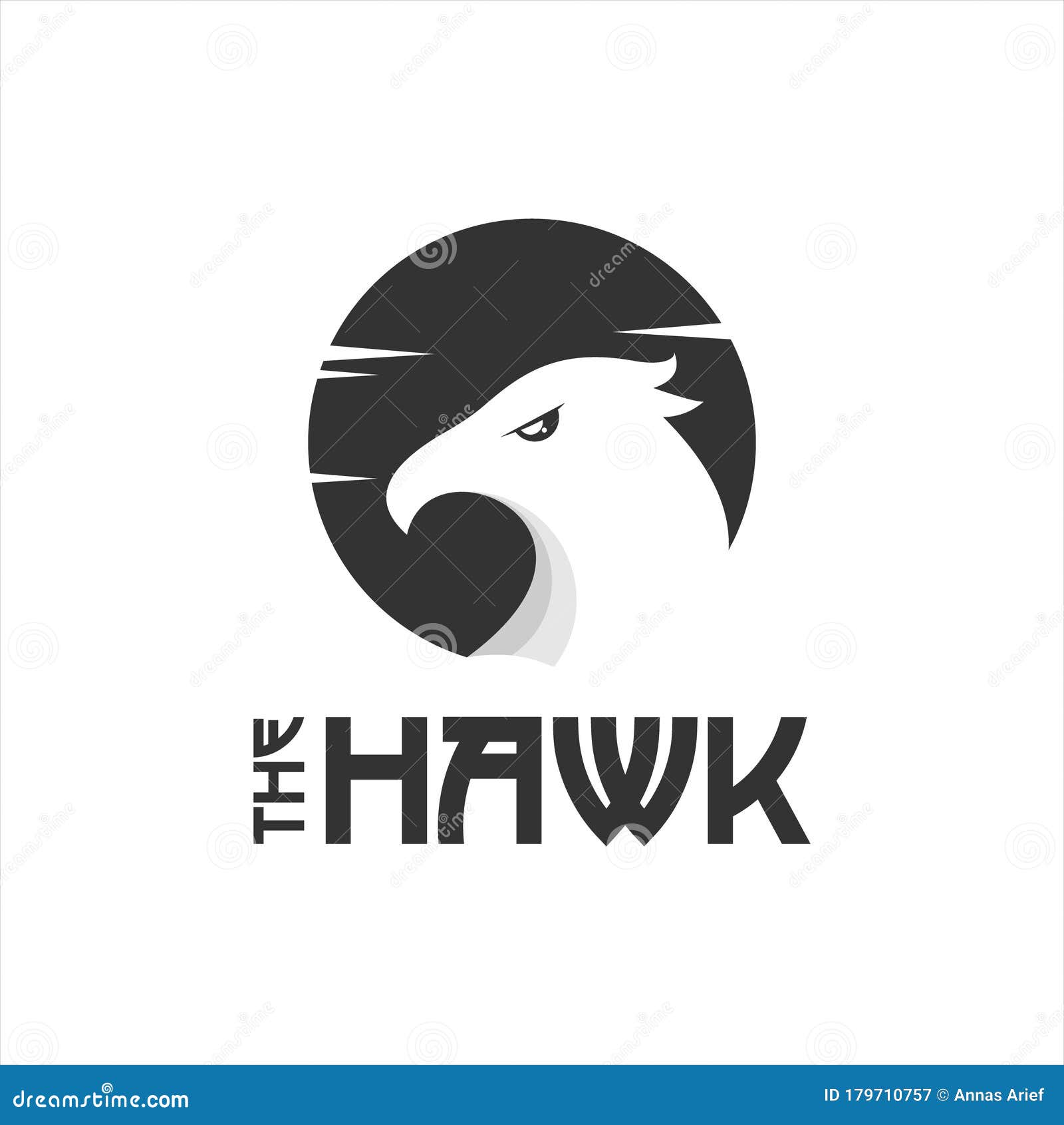 Simple Predator Bird Hawk Head Vector Stock Vector - Illustration of ...
