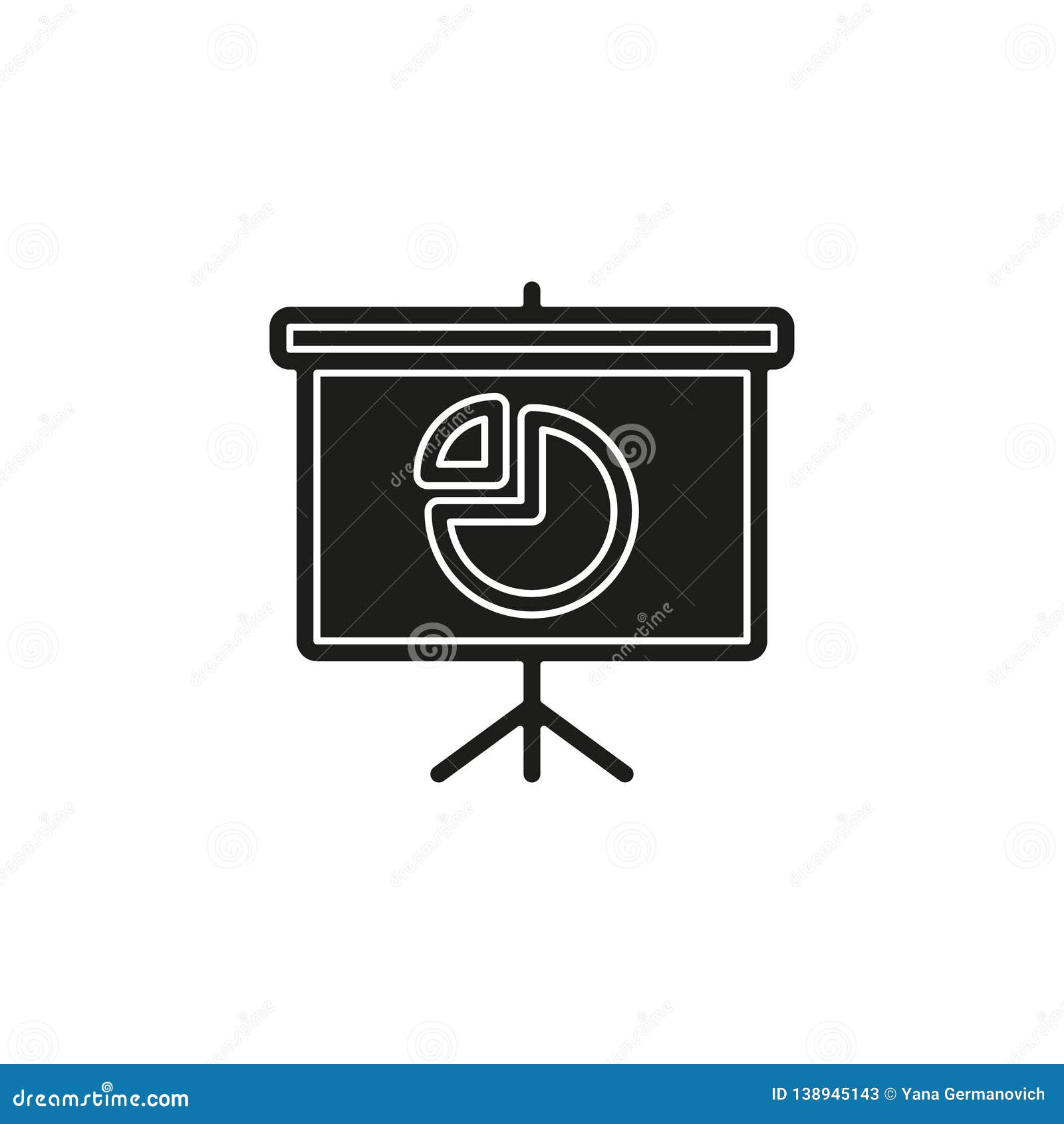 Simple Presentation Vector Icon Stock Illustration - Illustration of ...