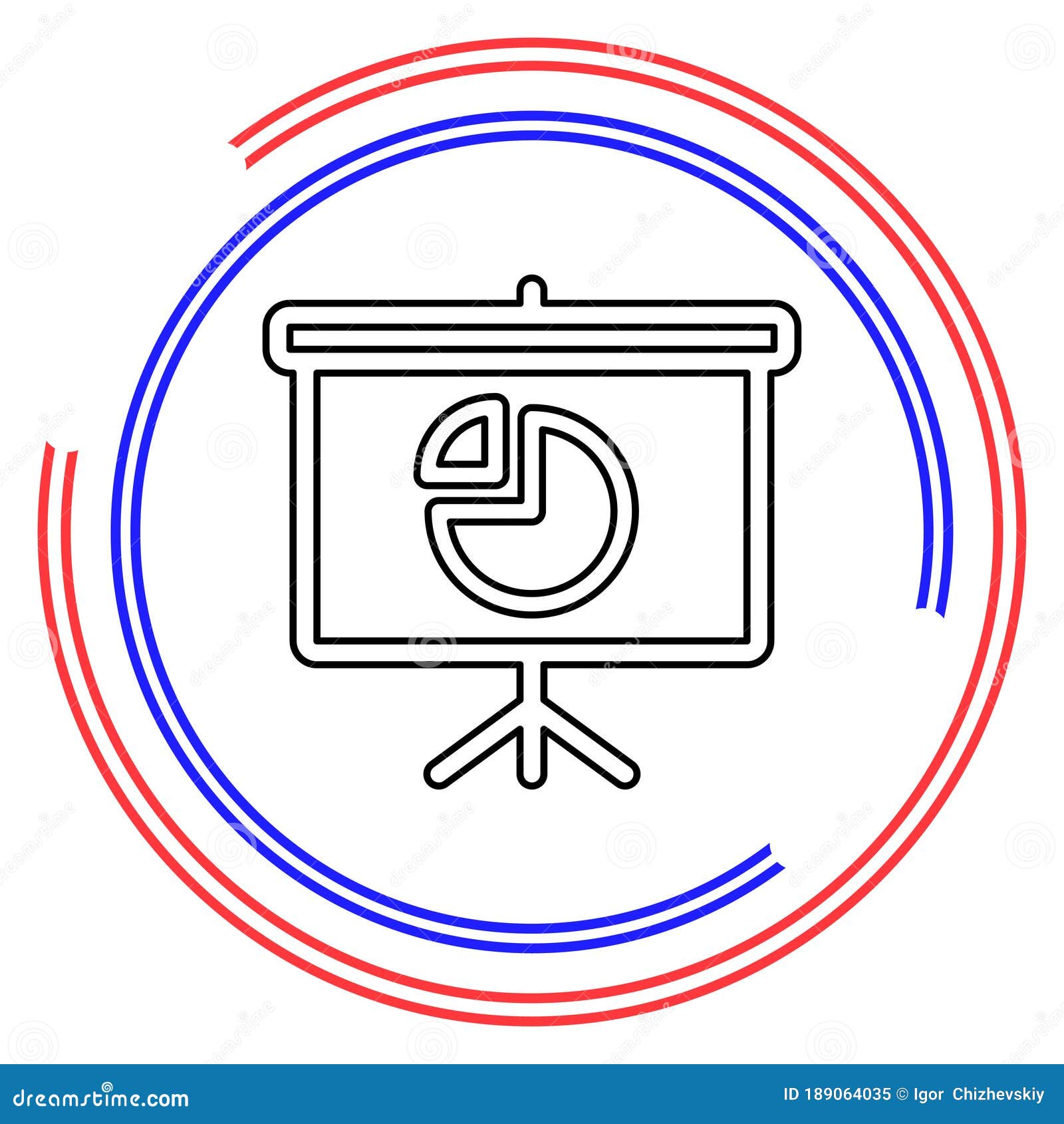 Presentation vector icon stock illustration. Illustration of graphic ...