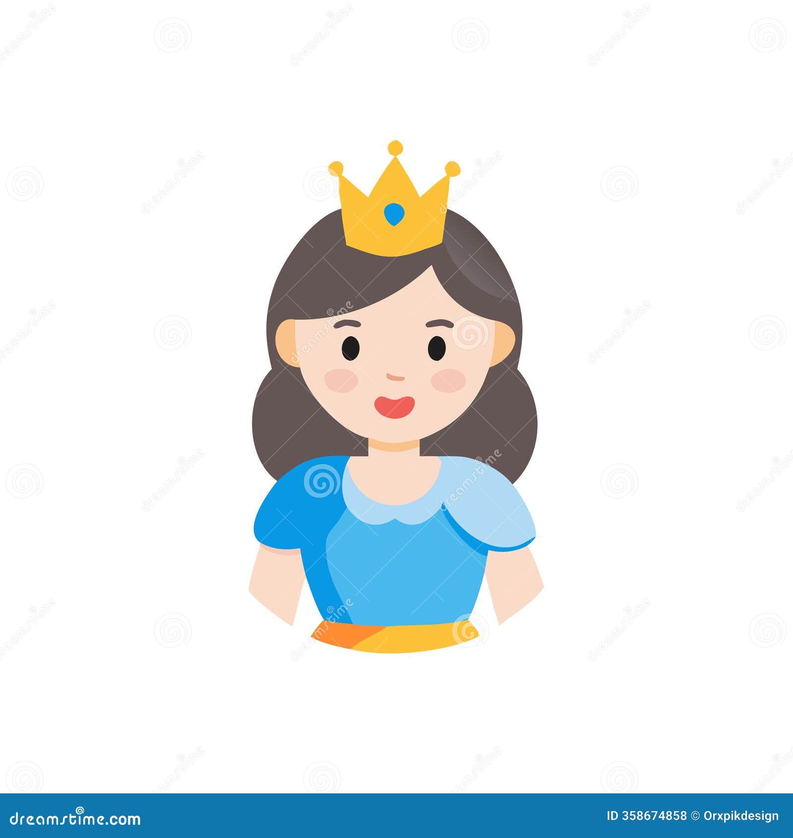 Simple Princess Icon for Fantasy Themes Stock Illustration ...