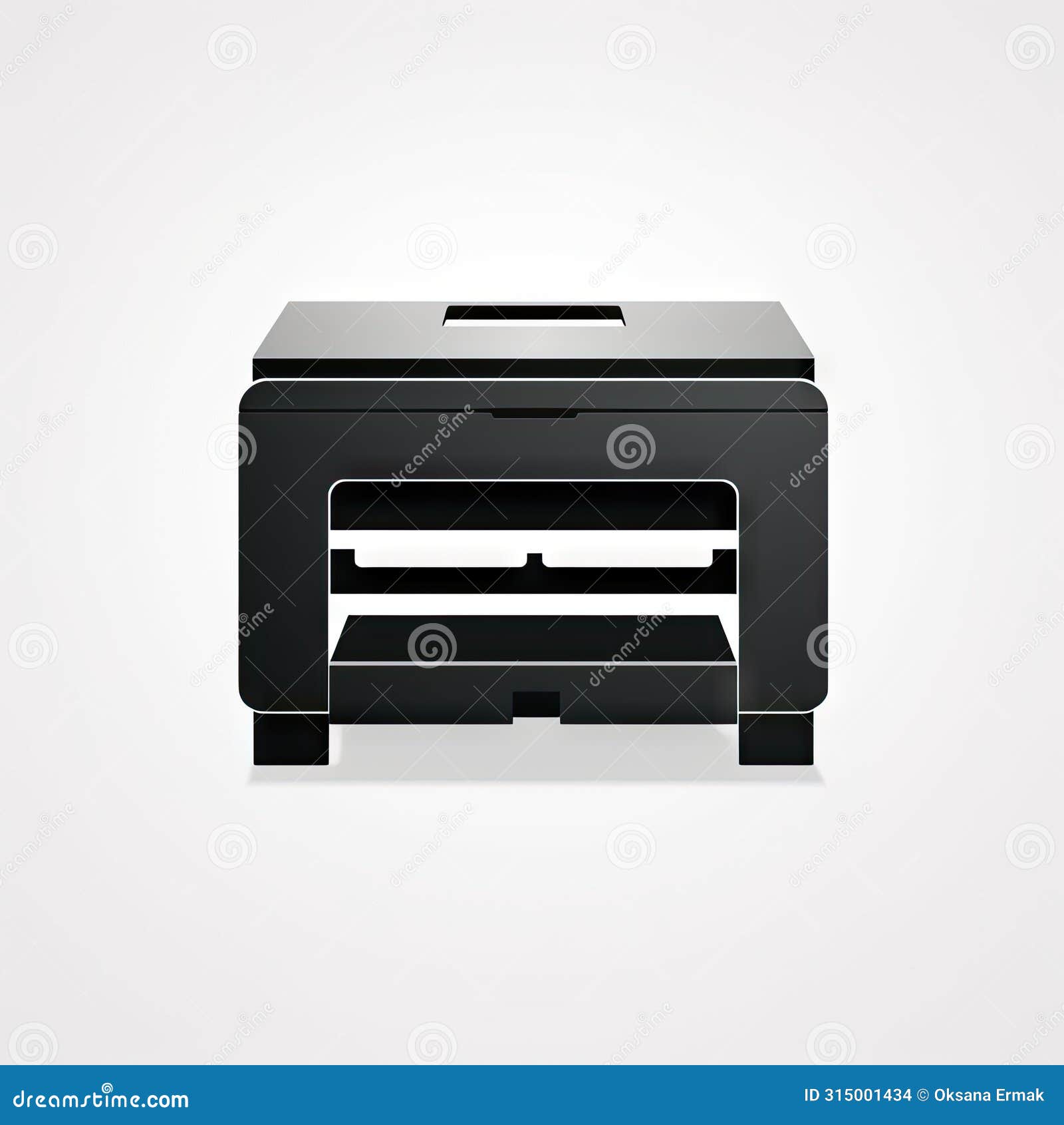 Simple Printer Icon, MFP Isolated, Laser Print, Inkjet Printer Icon for ...