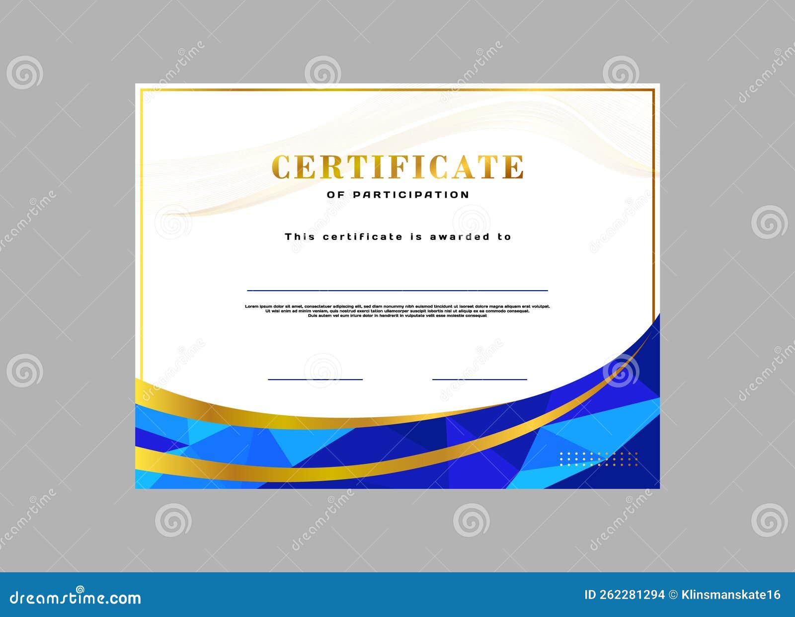 Simple Professional Certificate Award Template Design Stock Vector ...