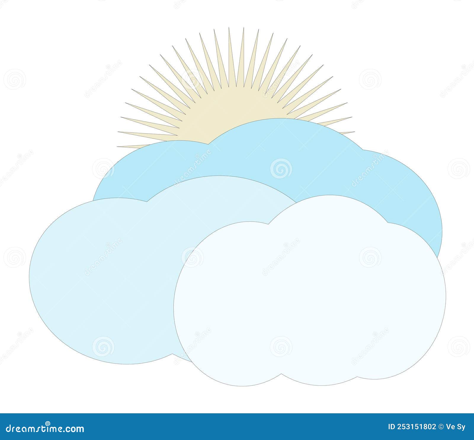 PUFFY BLUE CLOUDS ILLUSTRATION VECTOR Stock Illustration - Illustration ...