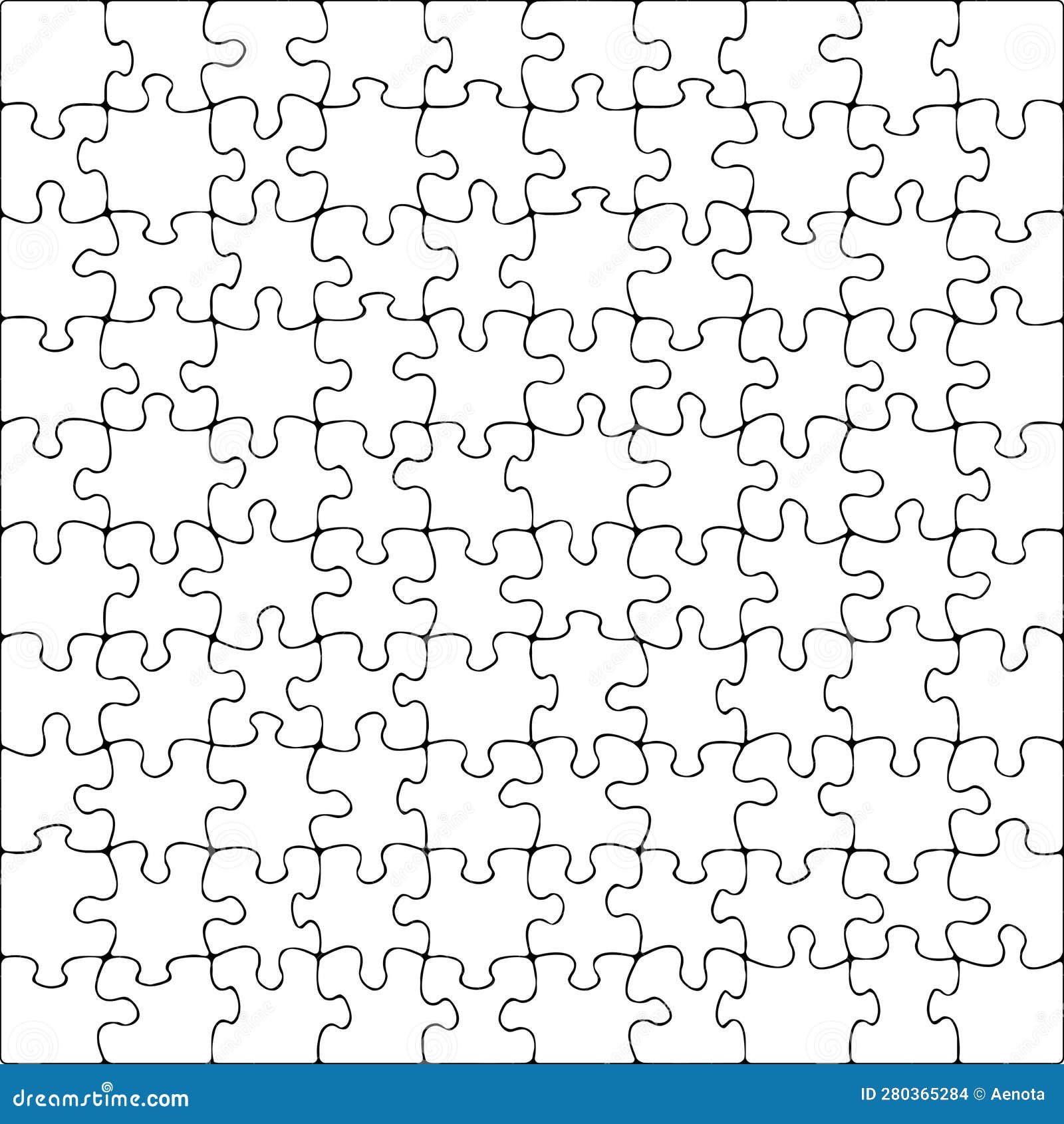 Simple puzzle stock vector. Illustration of assembled - 280365284