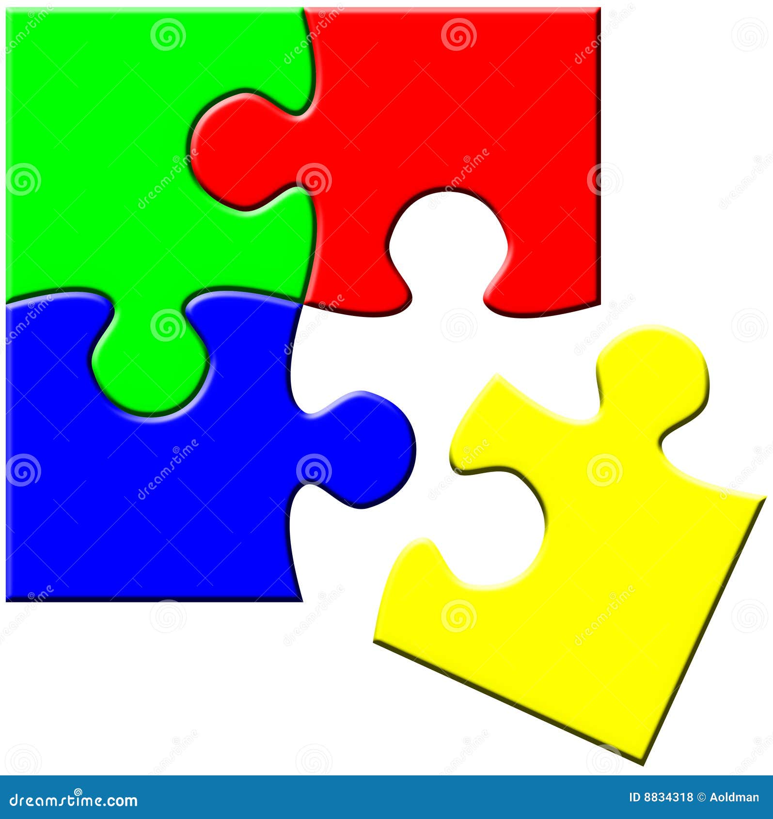 Simple puzzle stock illustration. Illustration of connection - 8834318