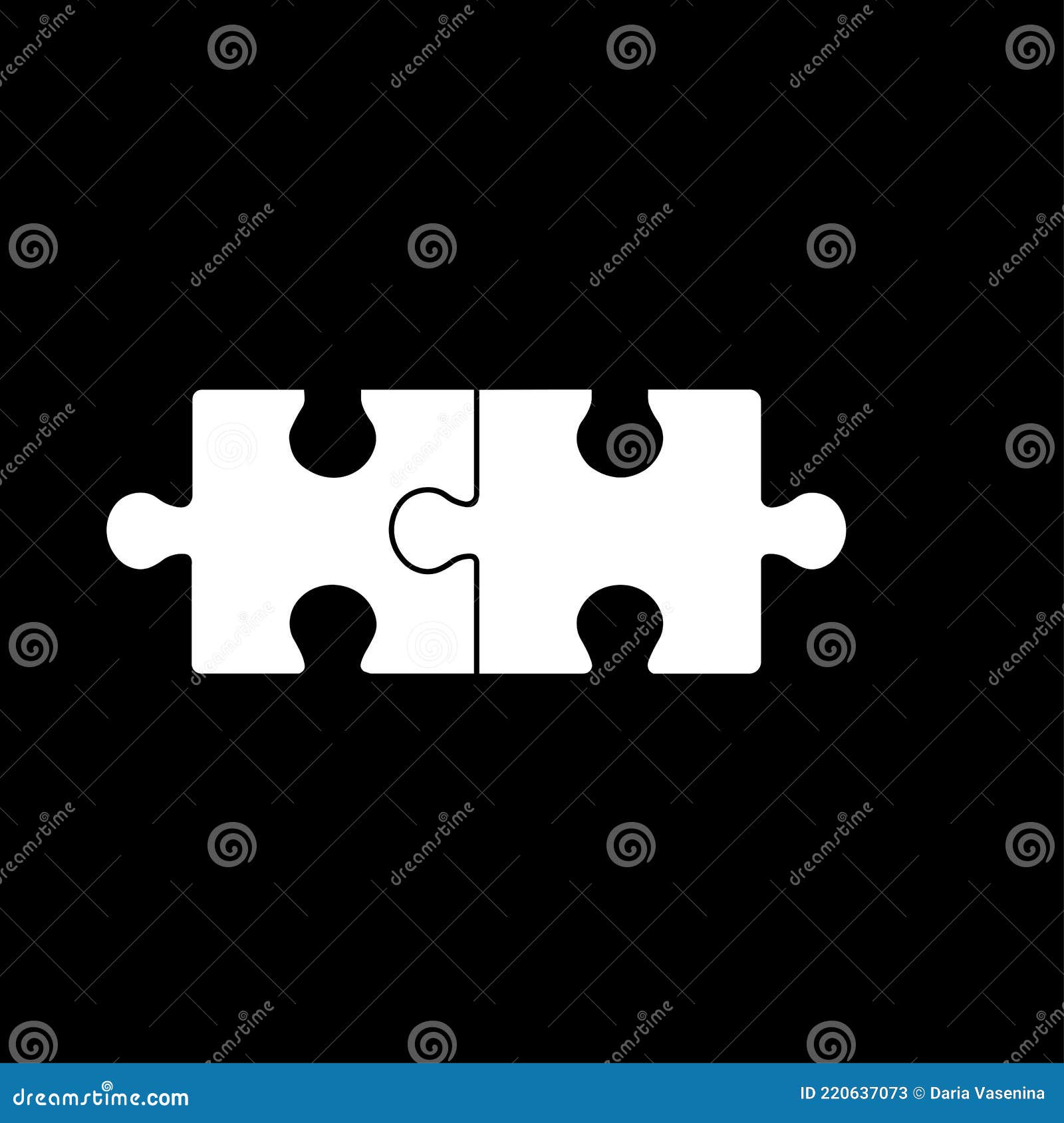 Simple puzzle icon stock vector. Illustration of business - 220637073