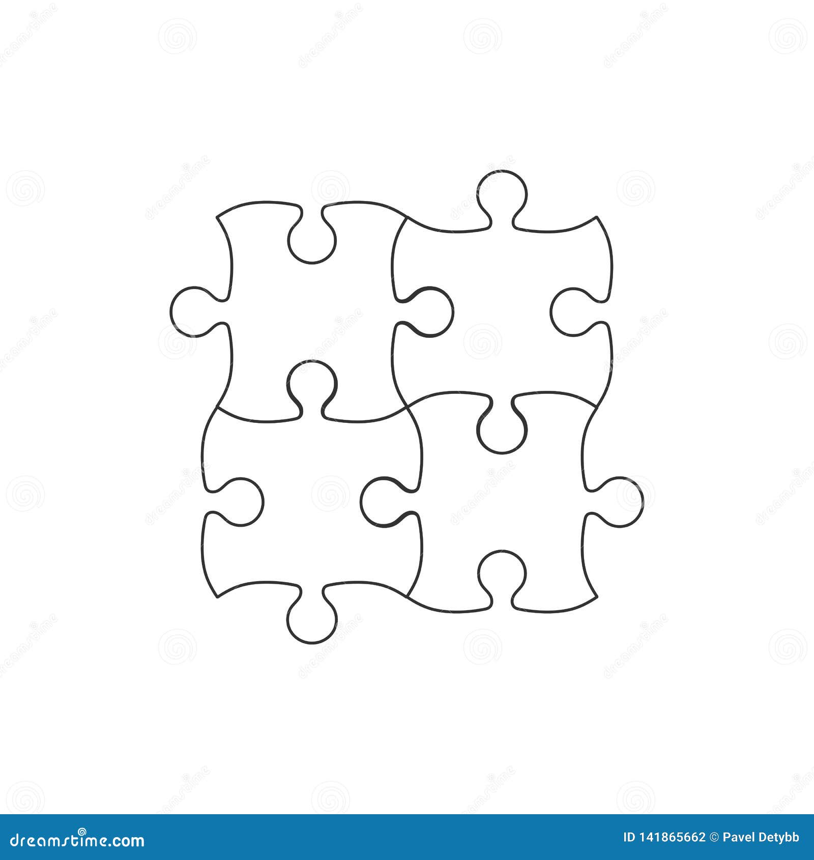 Simple Puzzle With Solution Vector Illustration | CartoonDealer.com ...