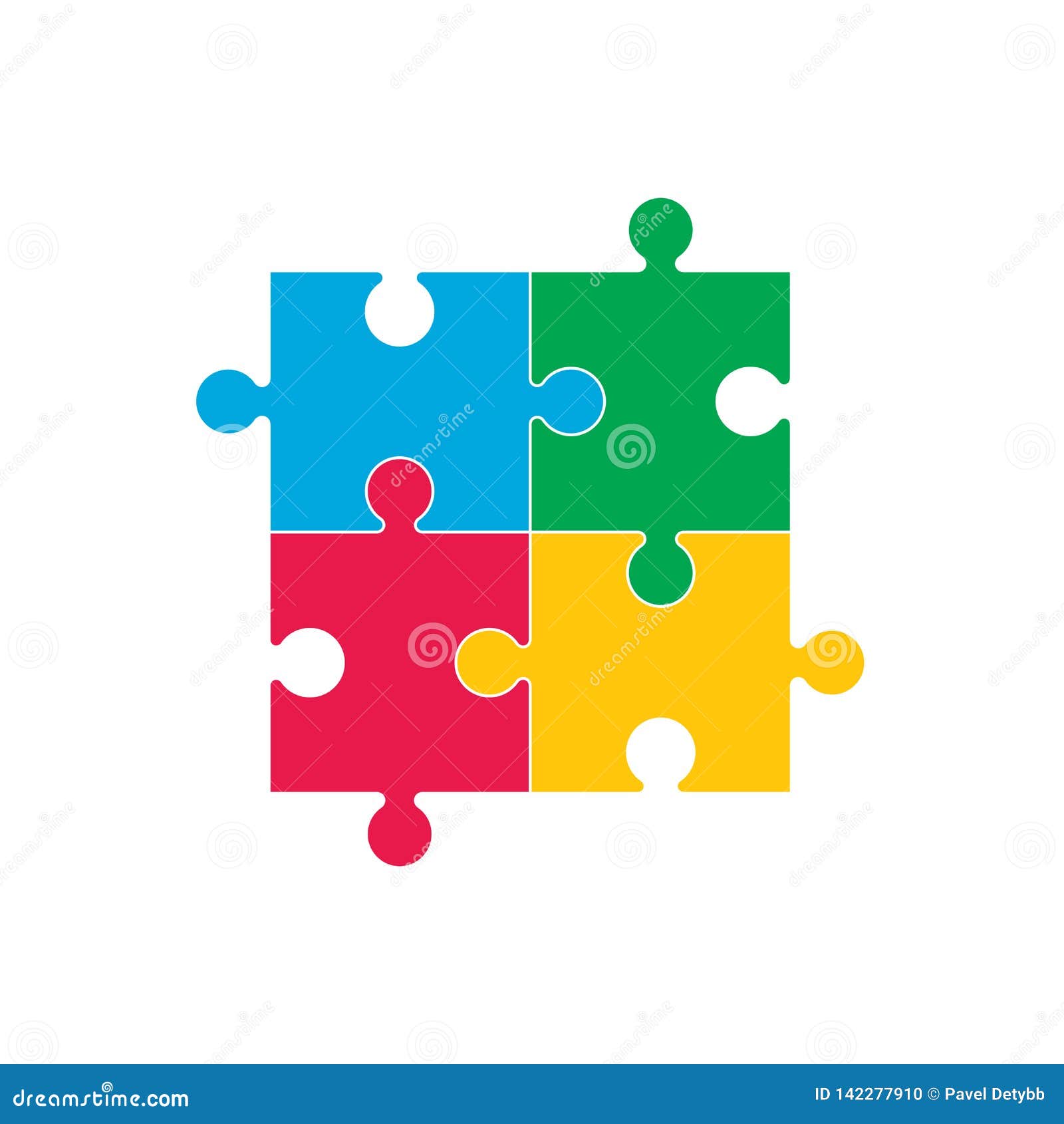 Simple Puzzle Icon. Vector Illustration, Flat Design Stock Illustration ...