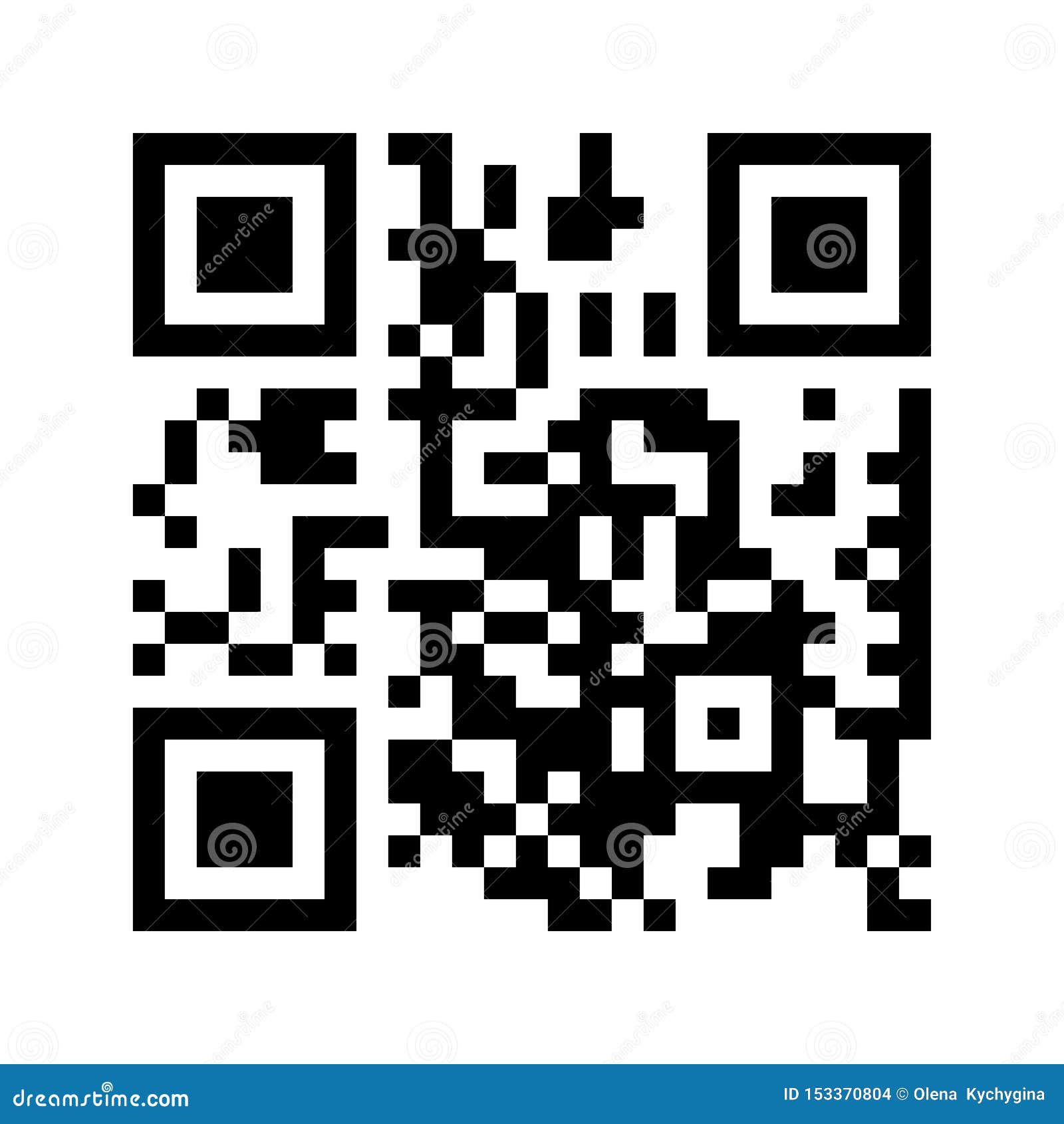 Simple QR Code Icon for Scanning with Smartphone. Flat Design Element ...