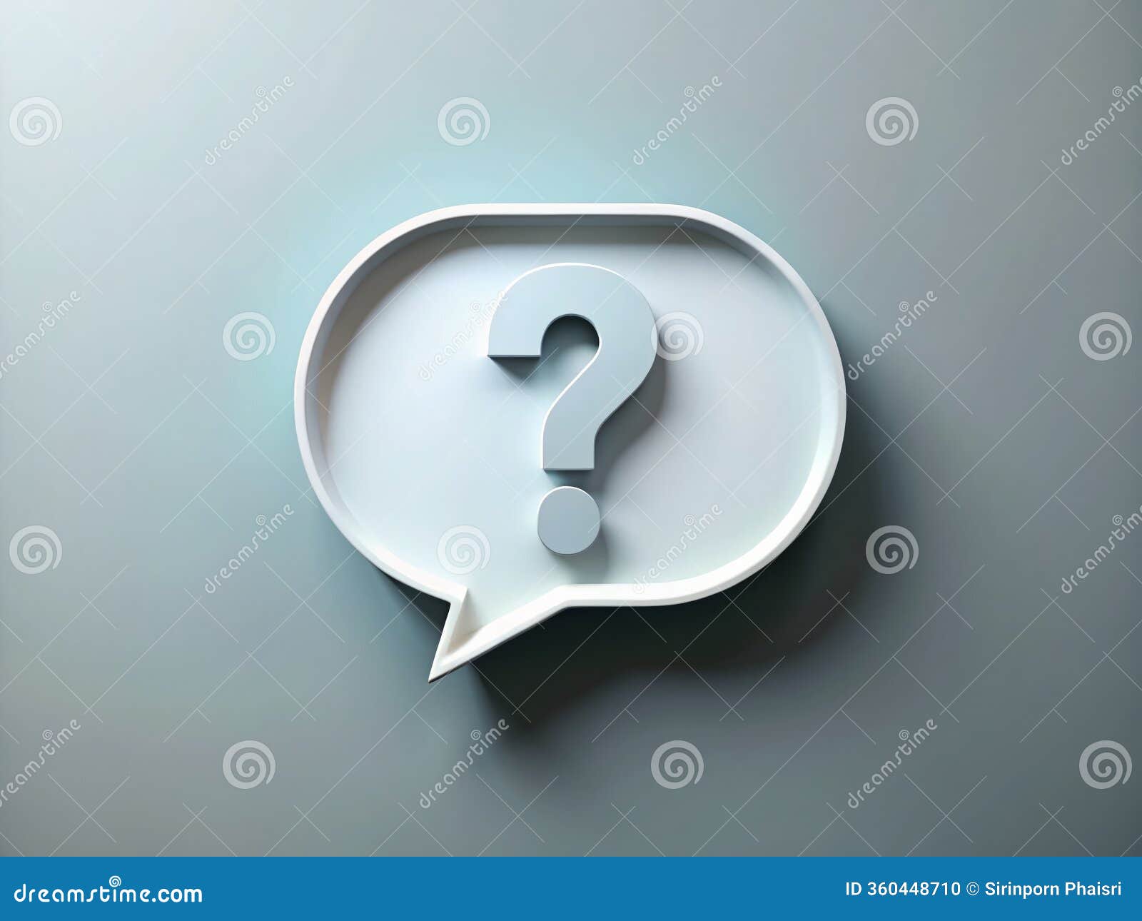 Simple Question Mark Speech Bubble Visualizing Uncertainty And Doubt In ...