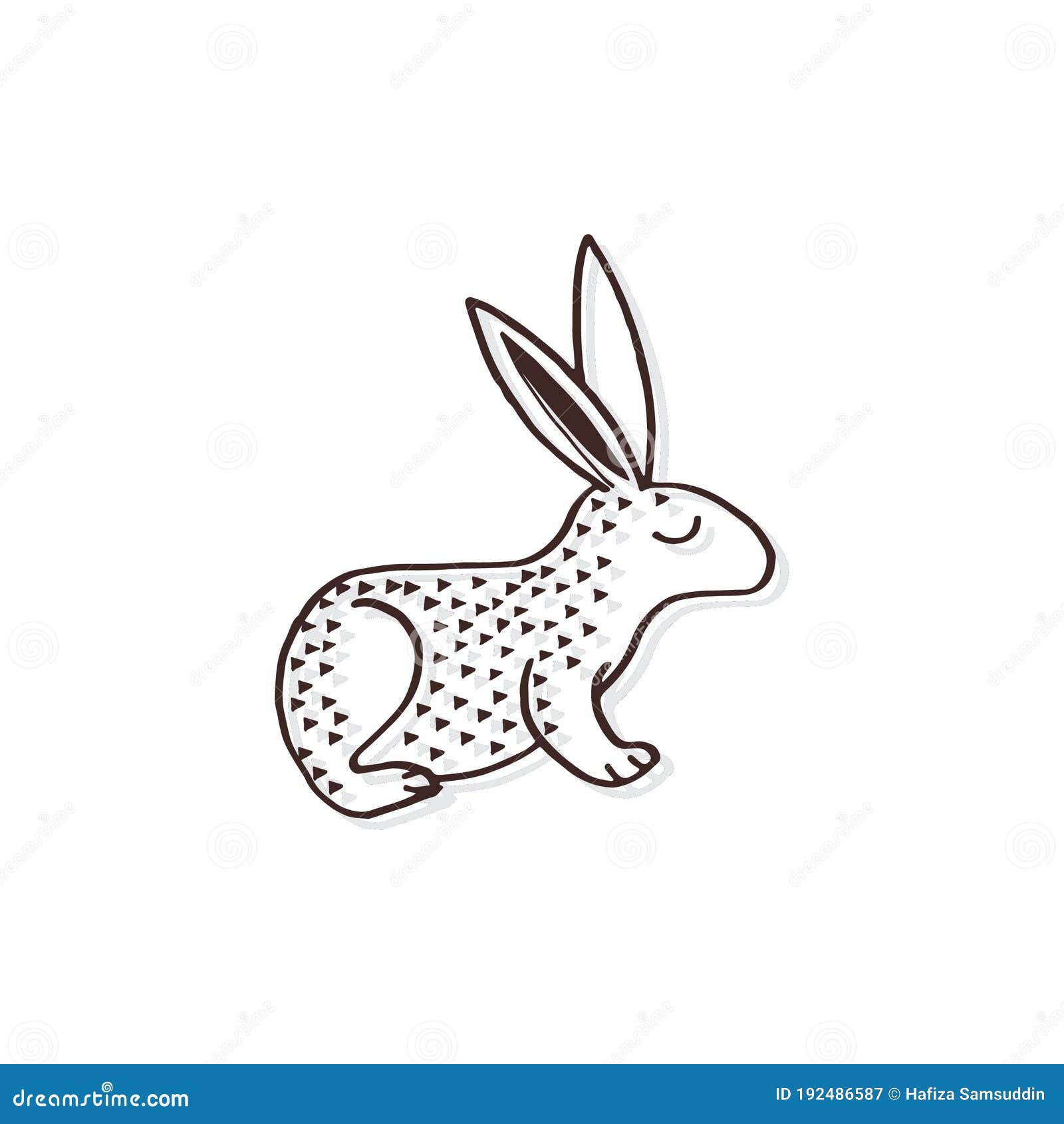 Simple Rabbit Design. Vector Illustration Decorative Design Stock ...